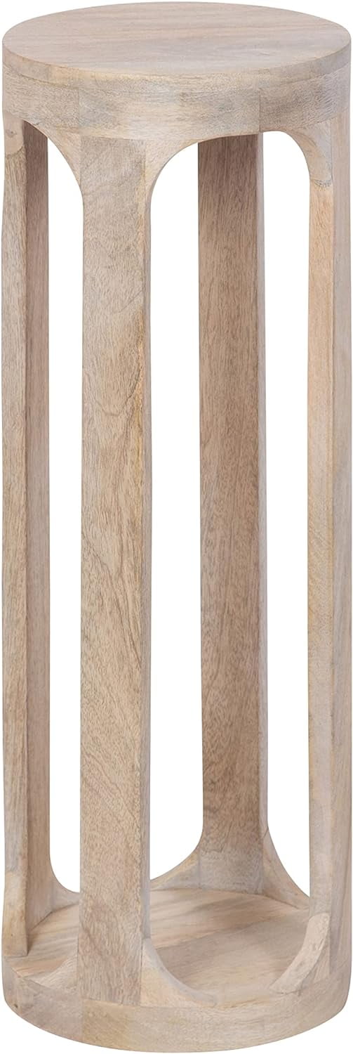 Kate and Laurel Dahl Coastal Wooden Round Drink Table, 8 x 23 ...