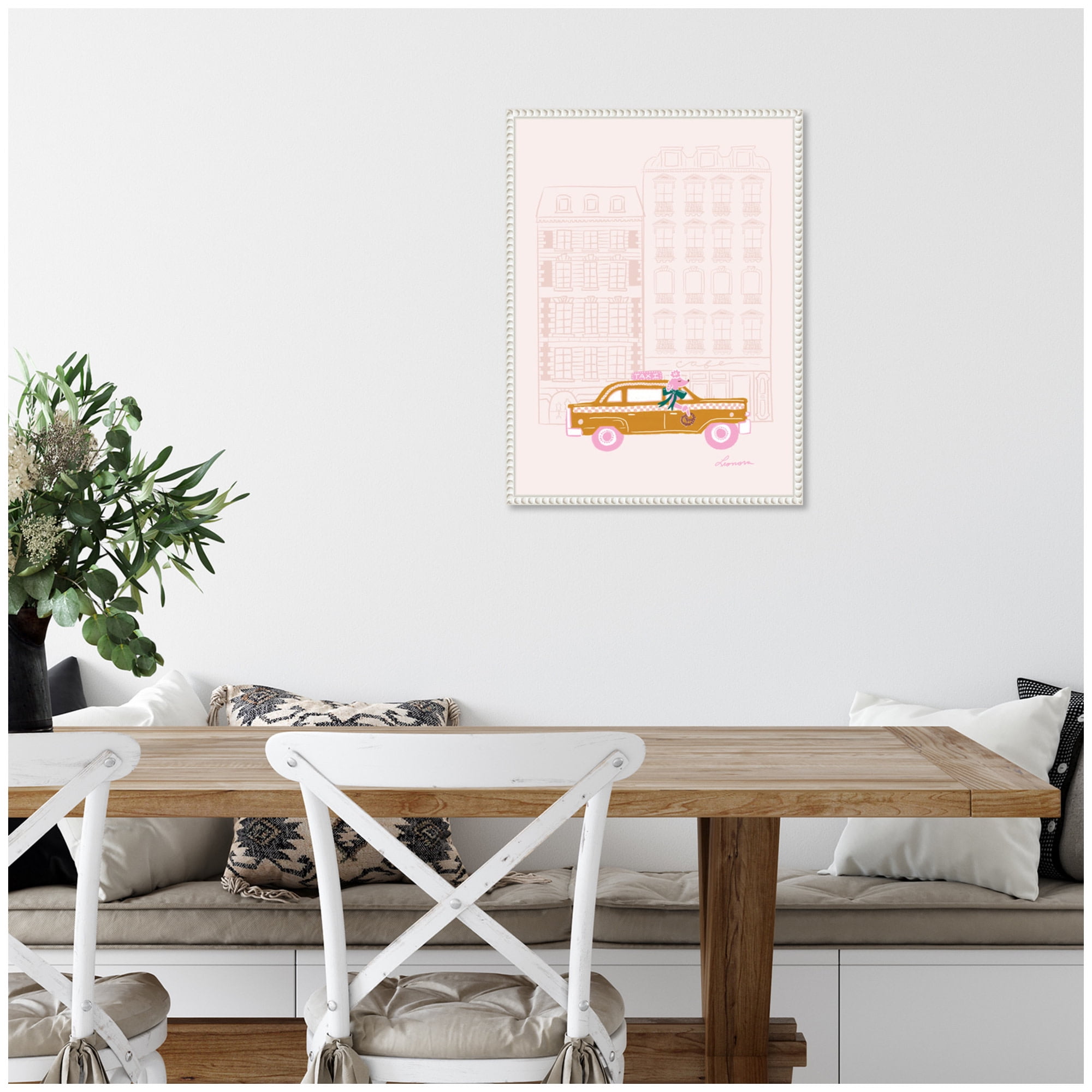 Kate and Laurel Dog NYC Joy Ride Framed Canvas Wall Art by Yellow Heart ...