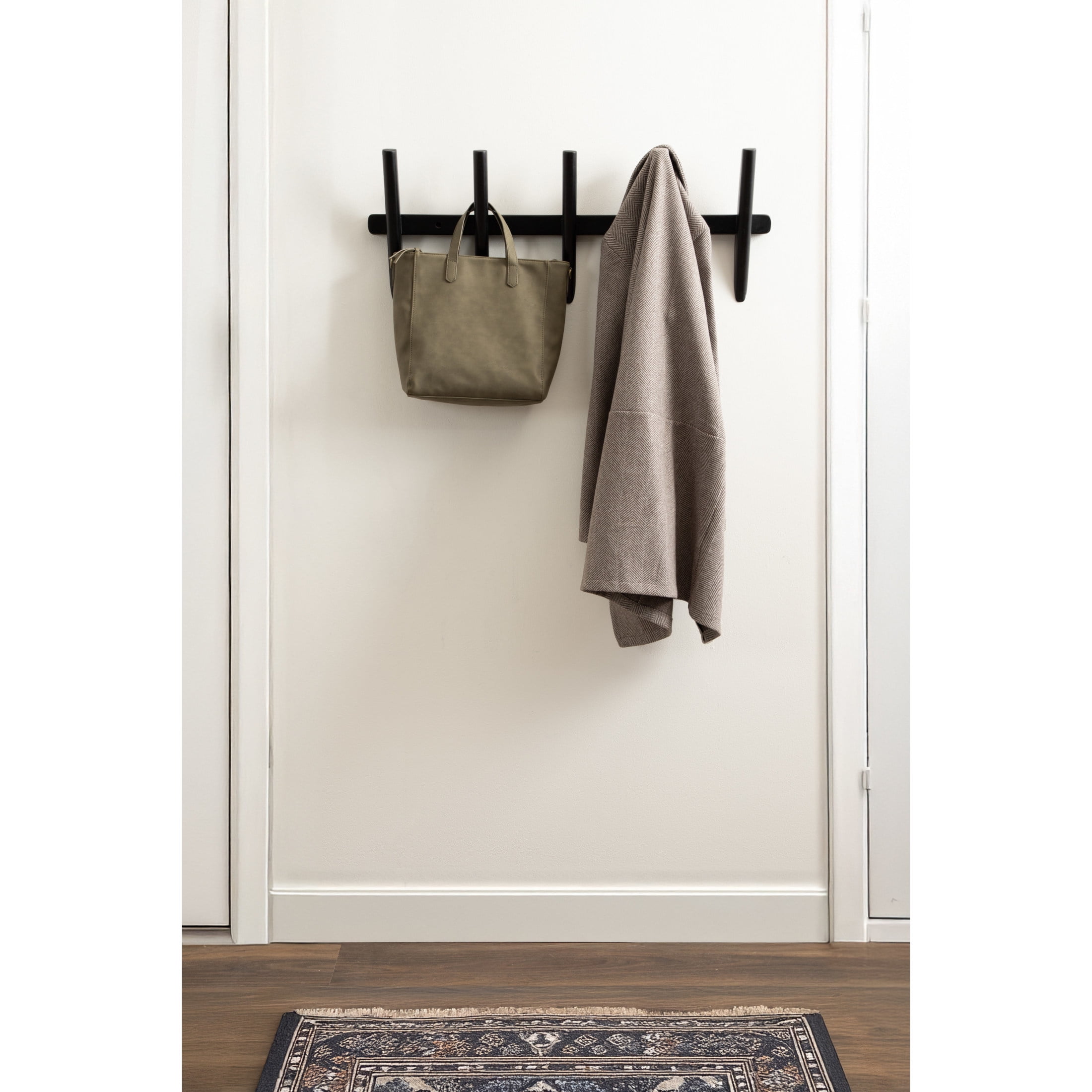 Kate and Laurel Eland Modern Five-Hook Wall Hanging Coat Rack, 30 x 4 x ...