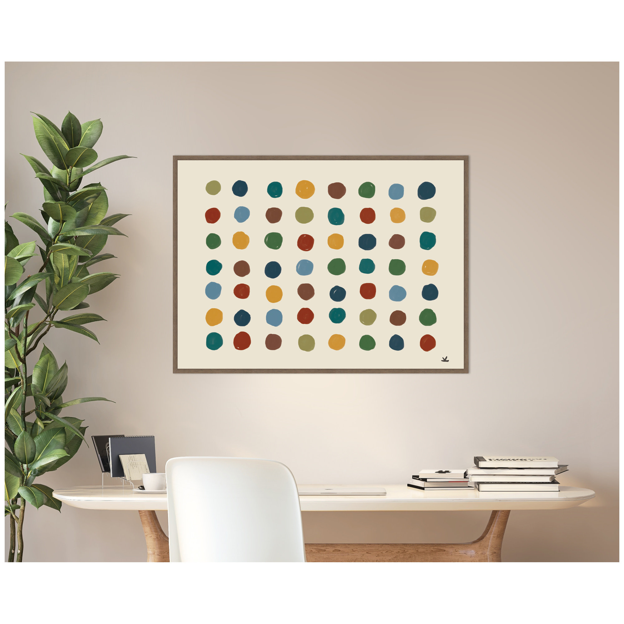 Kate and Laurel Framed Canvas Wall Art Print Meditation No. 3 by Kelly ...