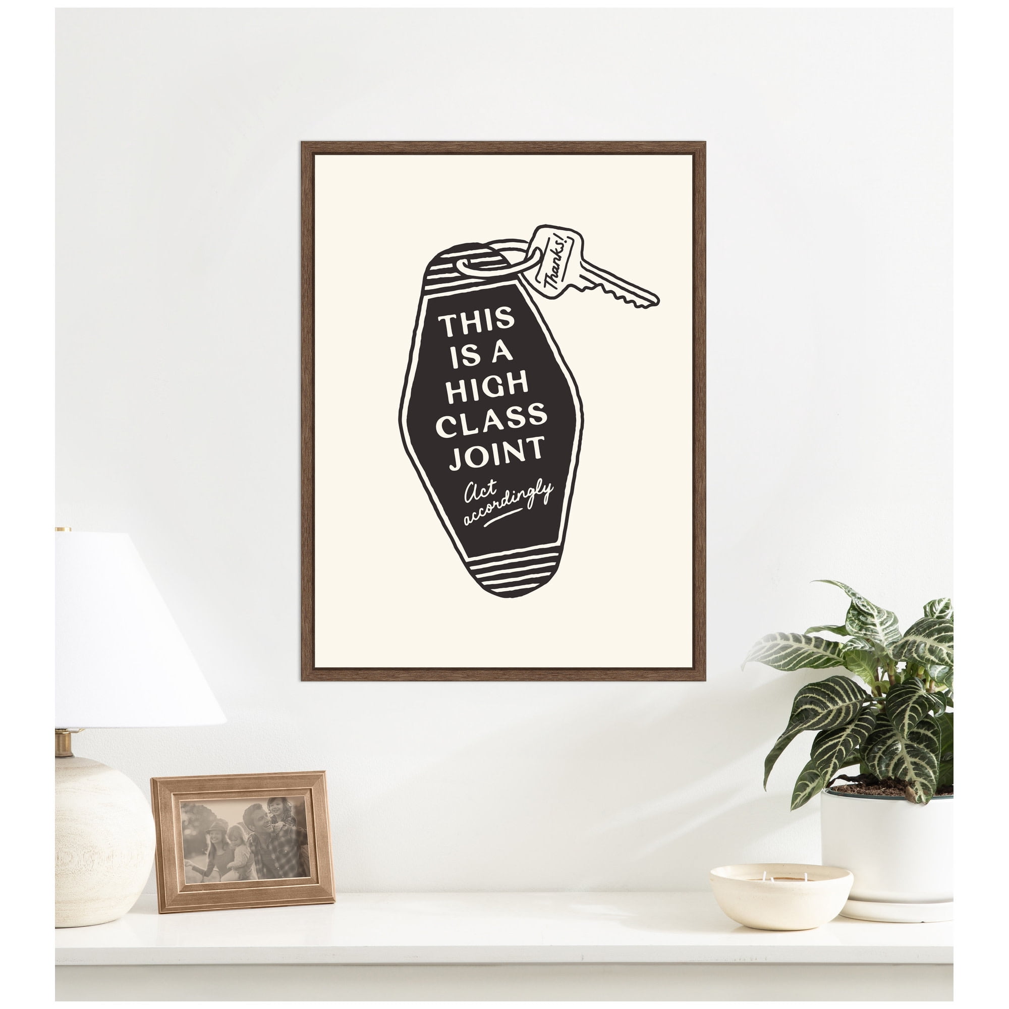 Kate and Laurel Framed Canvas Wall Art Print Retro Keychain This is a ...