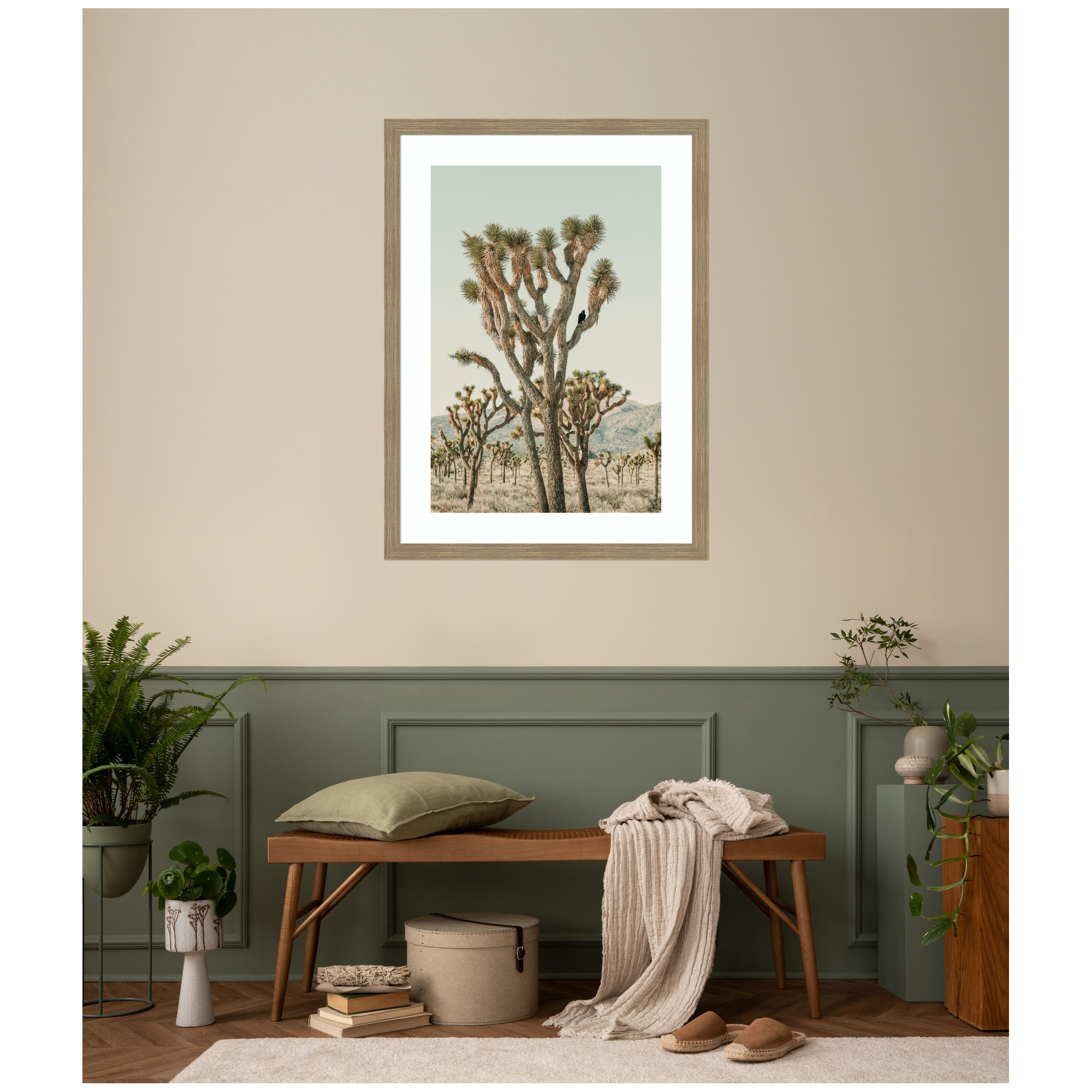 Kate and Laurel Framed Wall Art Print Joshua Tree With Crow by Alicia ...