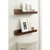 Kate and Laurel Furrow Modern Wood Photo Display Ledges, Set of 2, 24 ...