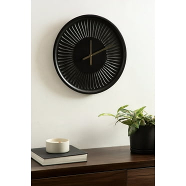 Kate and Laurel Pronte Modern Round Wood and Metal Wall Clock, 22 Inch ...