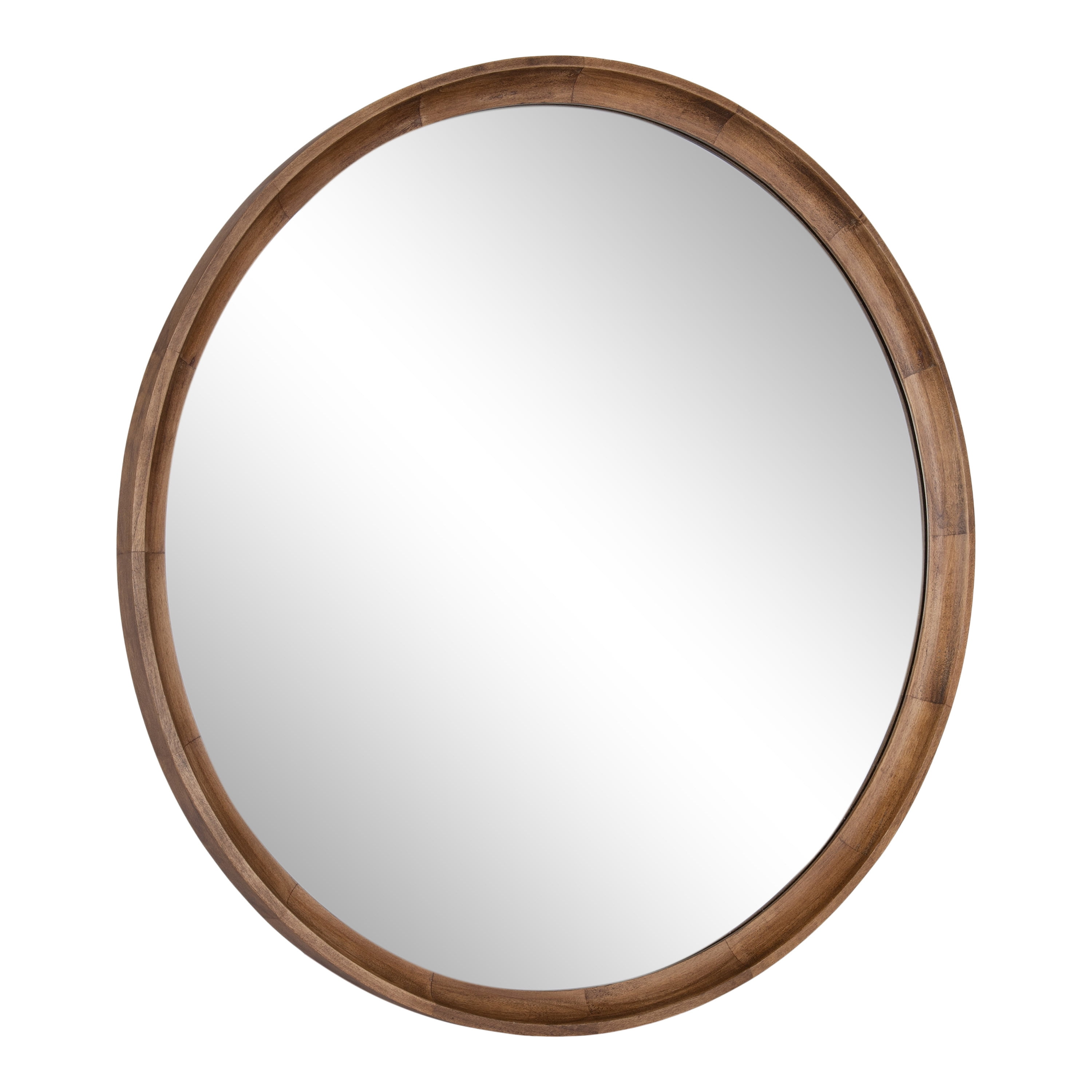 Kate and Laurel Hatherleigh Modern Farmhouse Round Wooden Wall Mirror ...