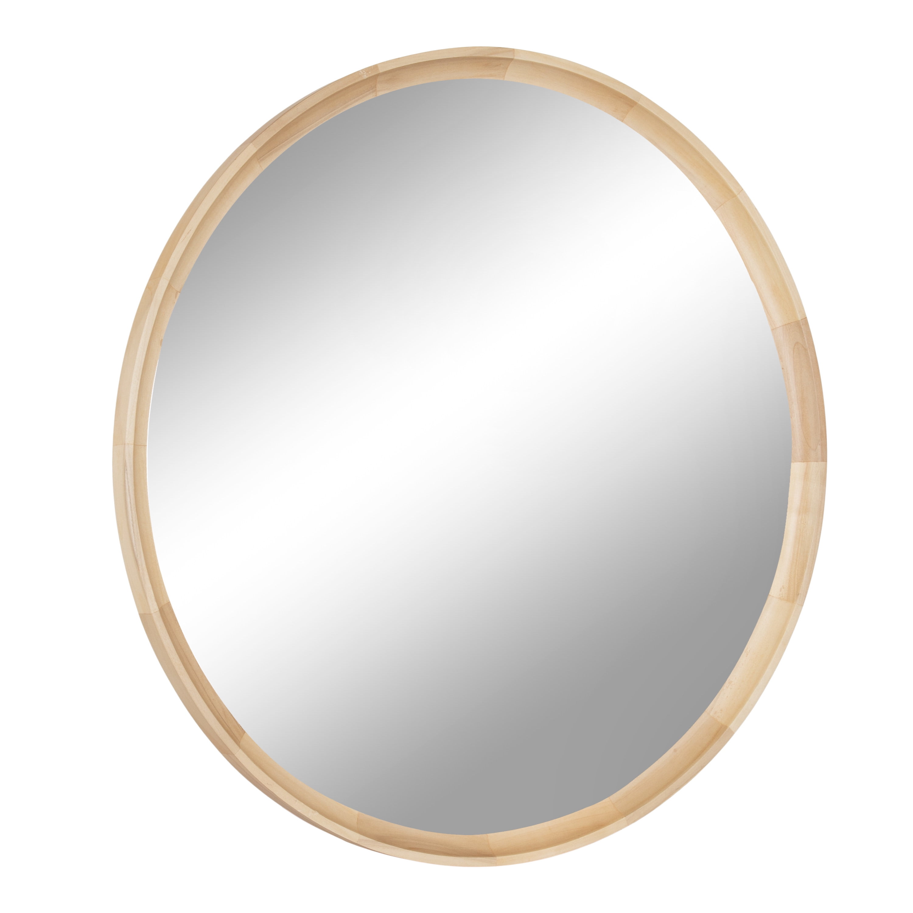 Kate and Laurel Hatherleigh Modern Round Wooden Wall Mirror, 34 Inch ...