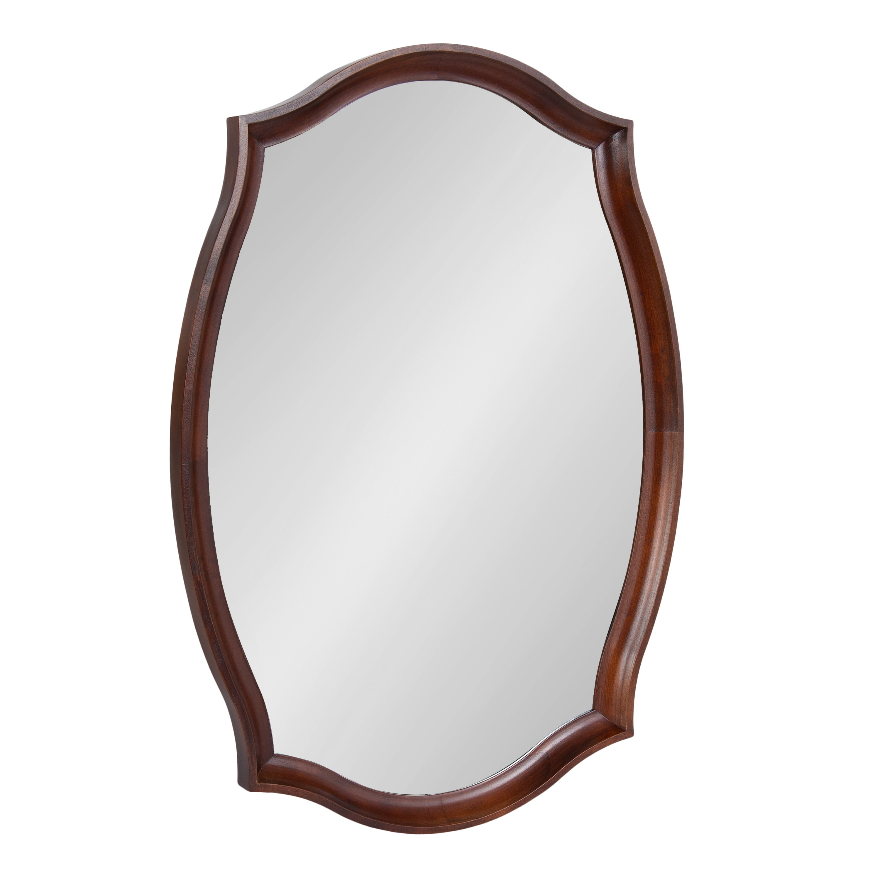 Kate and Laurel Hatherleigh Traditional Scalloped Oval Wall Mirror, 24 ...