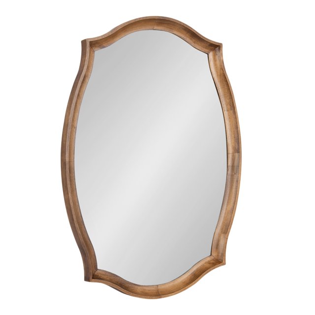 Kate and Laurel Hatherleigh Transitional Scalloped Oval Wall Mirror, 24 ...
