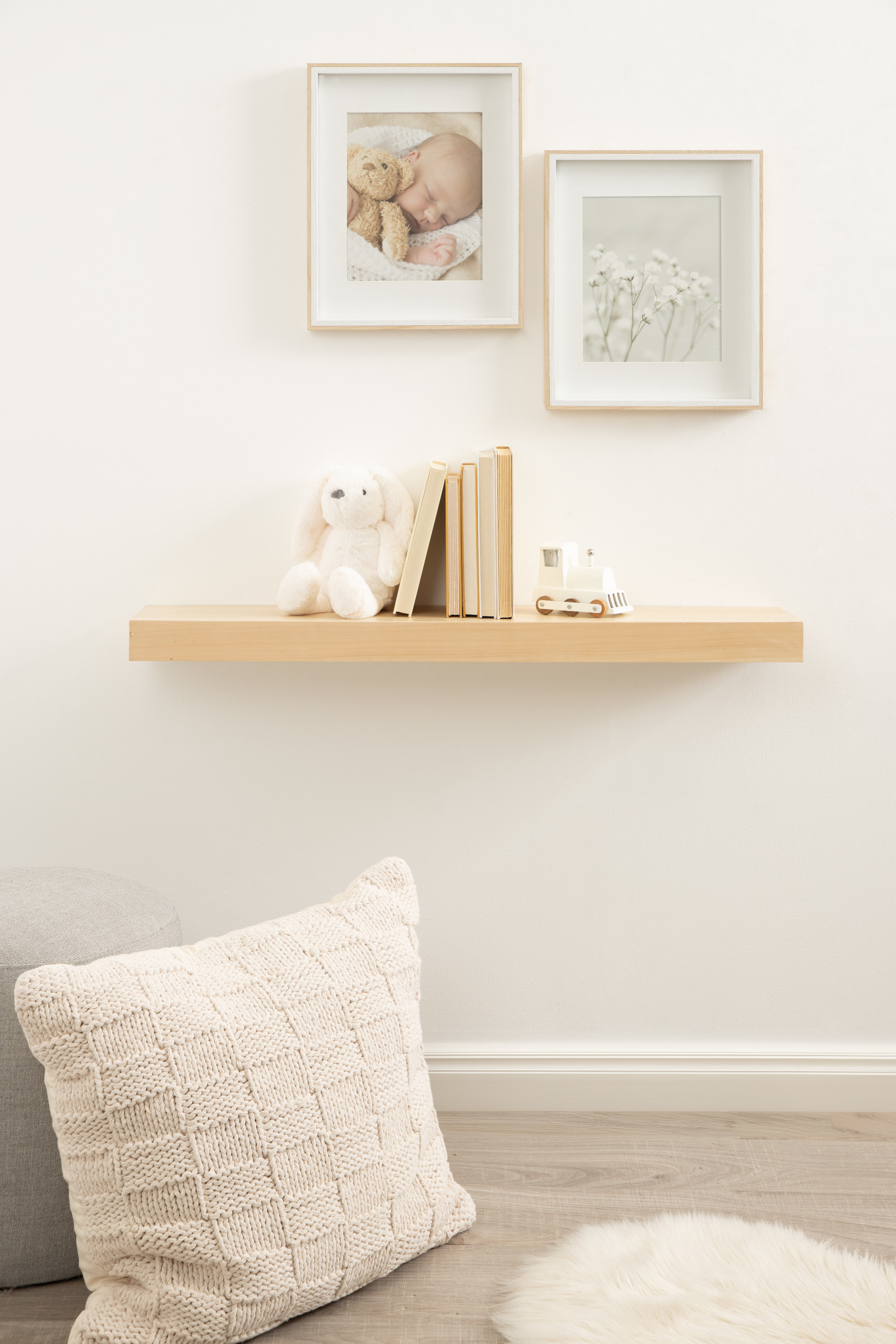 Kate and Laurel Havlock Modern Natural Floating Shelf, 36 x 8, Natural ...