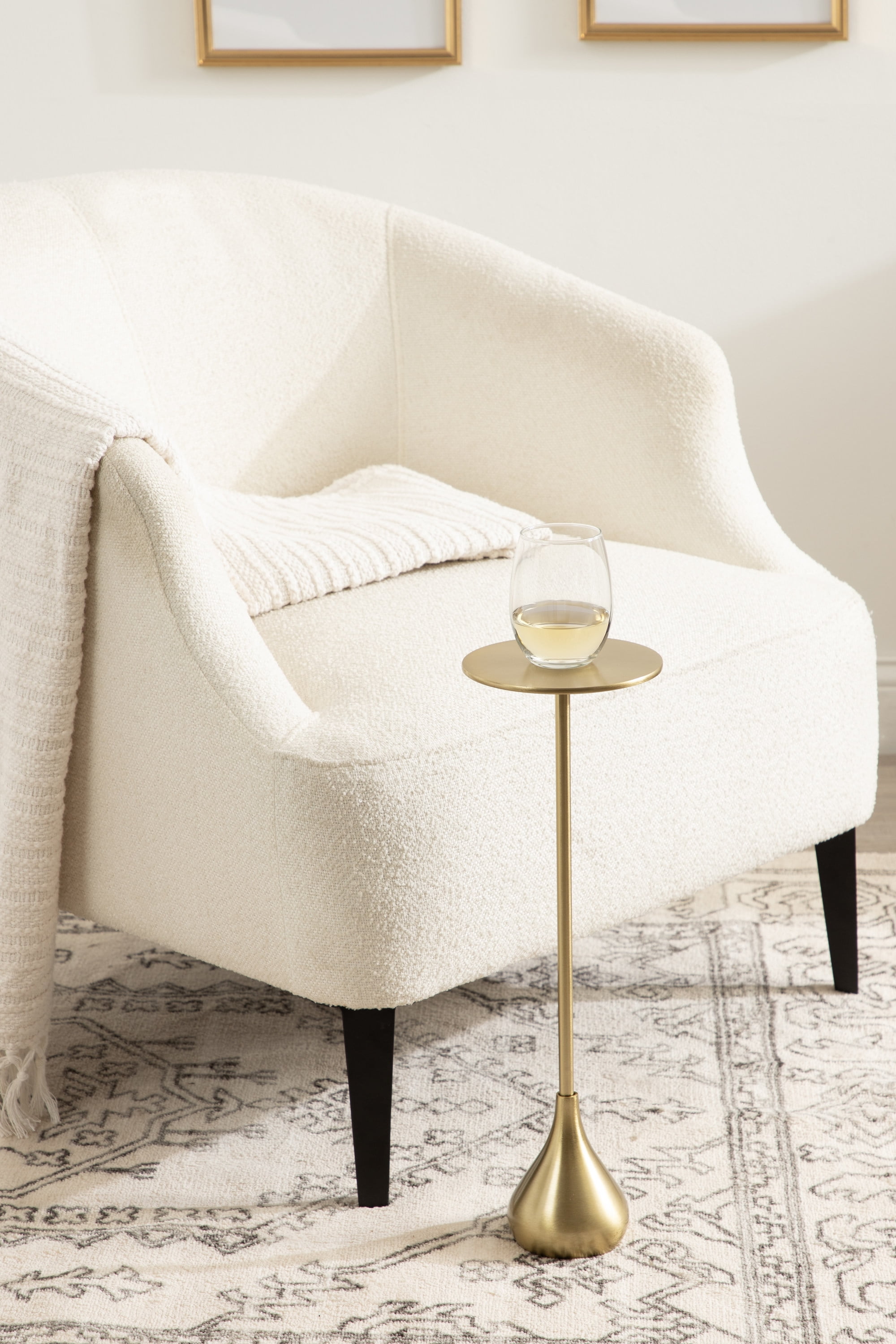 Kate and Laurel Hersi Decorative Modern Pedestal Drink Table, 7 x 7 x ...