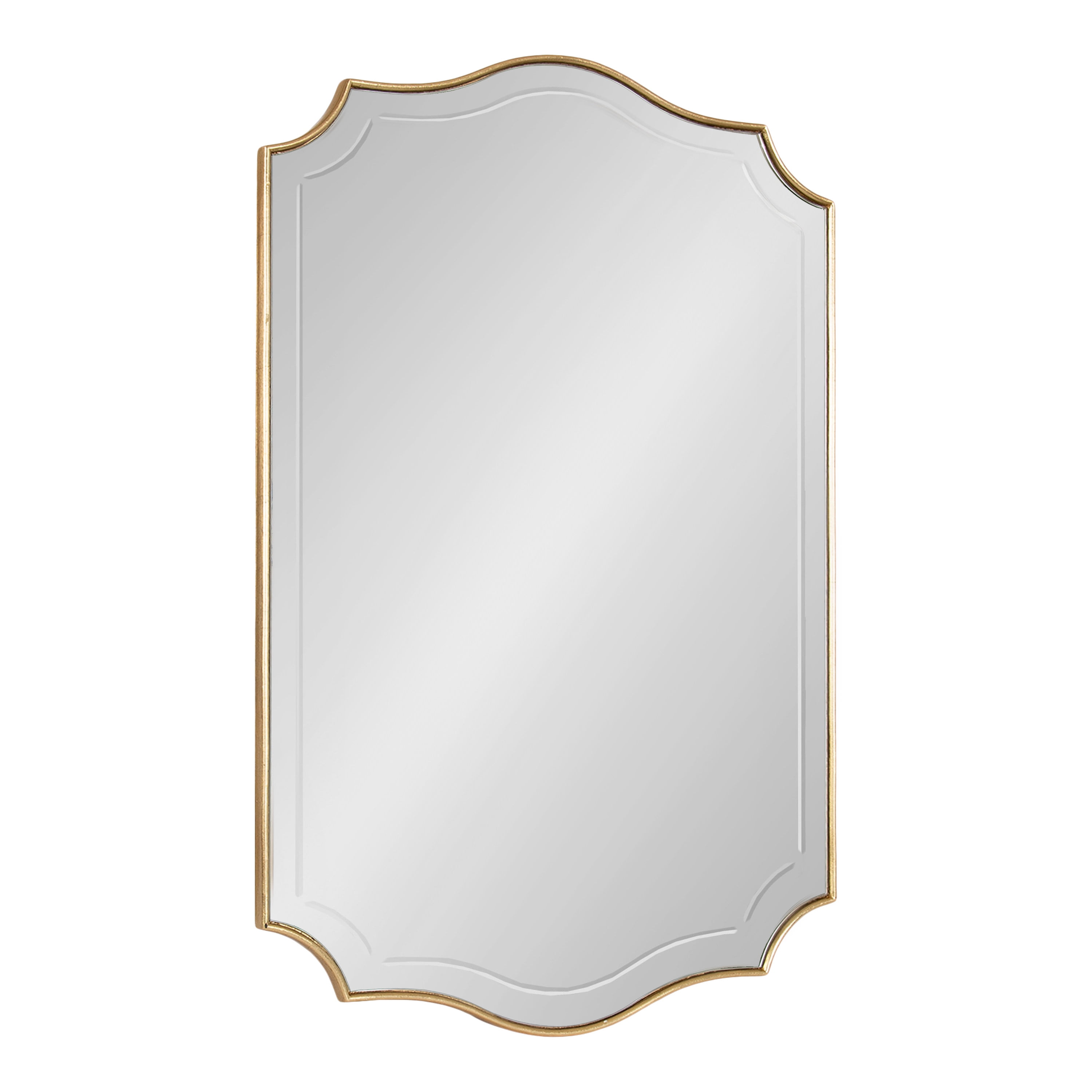 Kate and Laurel Hollyn Glam Scalloped Rectangle Wall Mirror, 24 x 36 ...