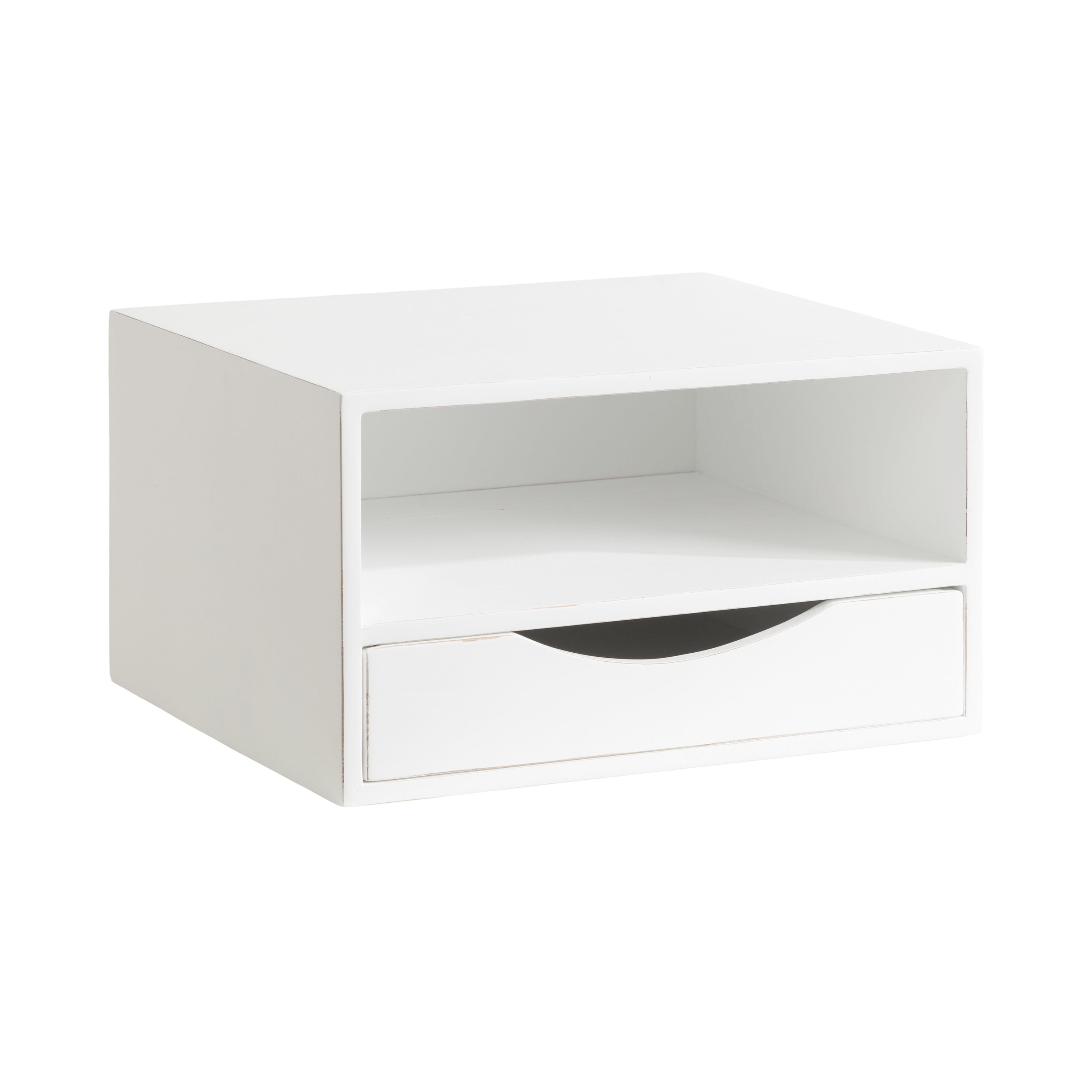 Kate and Laurel Hutton Modern Floating Side Table, 13 x 10 x 7, White ...