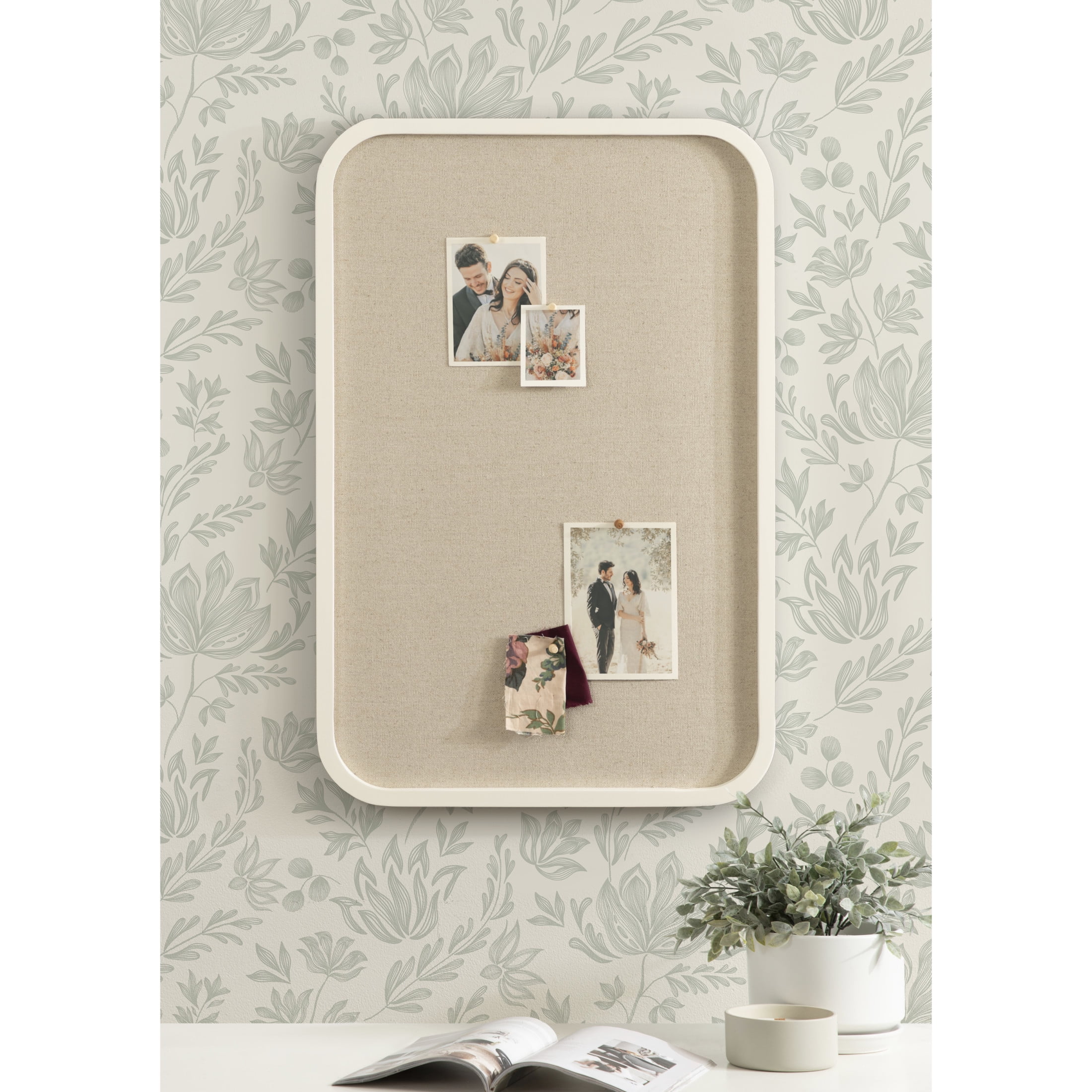 Kate and Laurel Hutton Transitional Wall Pinboard, 20 x 30, White ...