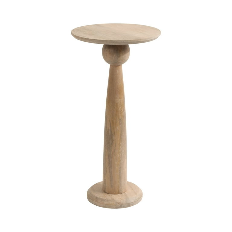 Kate and Laurel Jakob Round Side Table 12x12x24 Natural