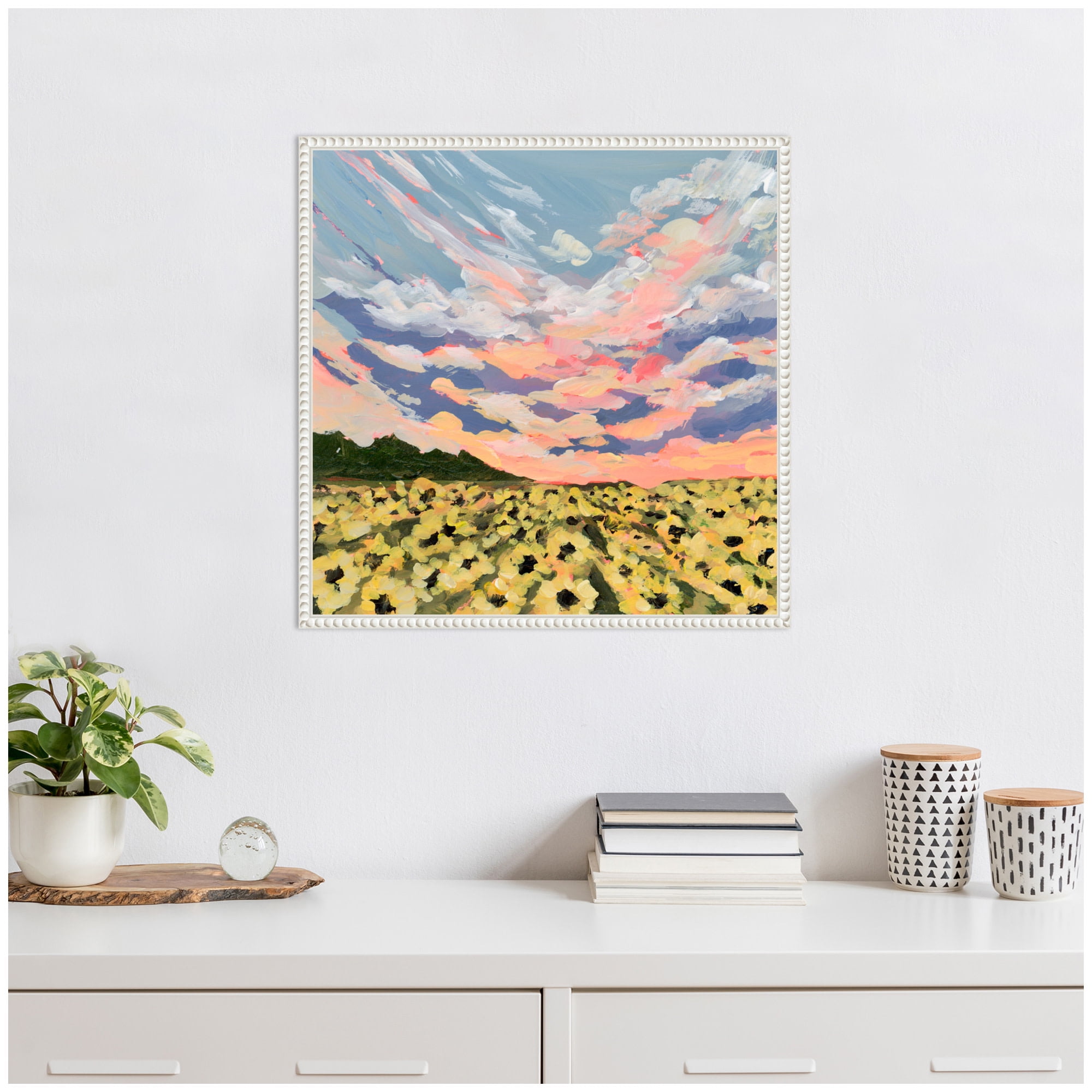 Kate and Laurel Kansas Framed Canvas Wall Art by Emily Kenney 22 x 22 ...