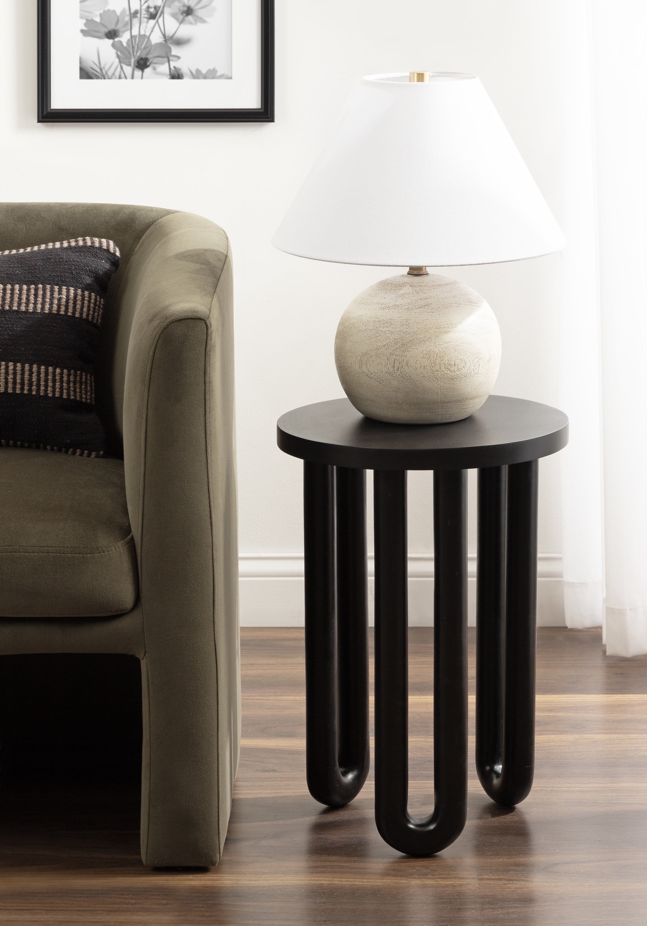 Kate and Laurel Kenzo Modern Wooden Round Side Table, 14 x 14 x 20 ...