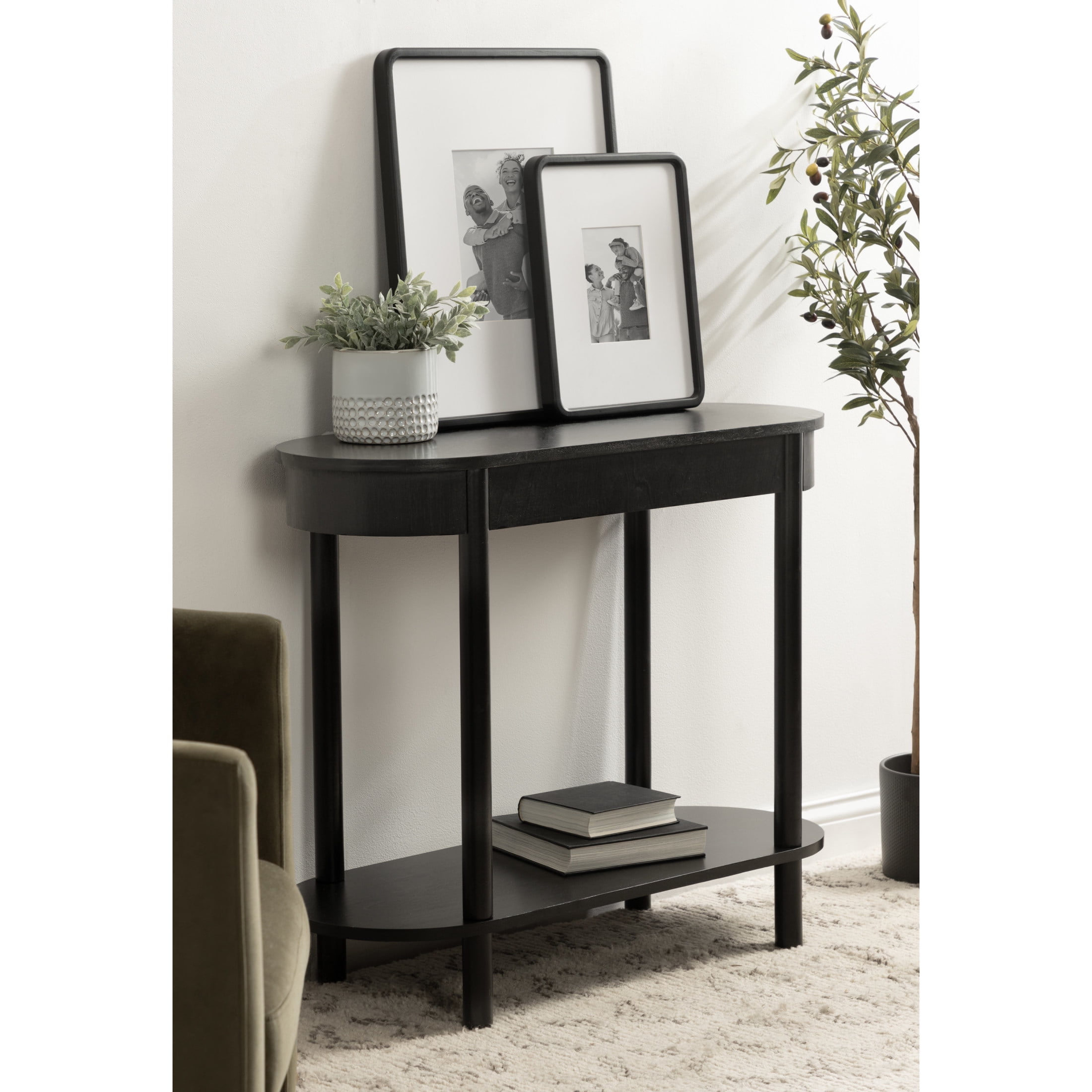 Kate and Laurel Koji Modern Tiered Rectangular Console Table, 36 x 14 x ...