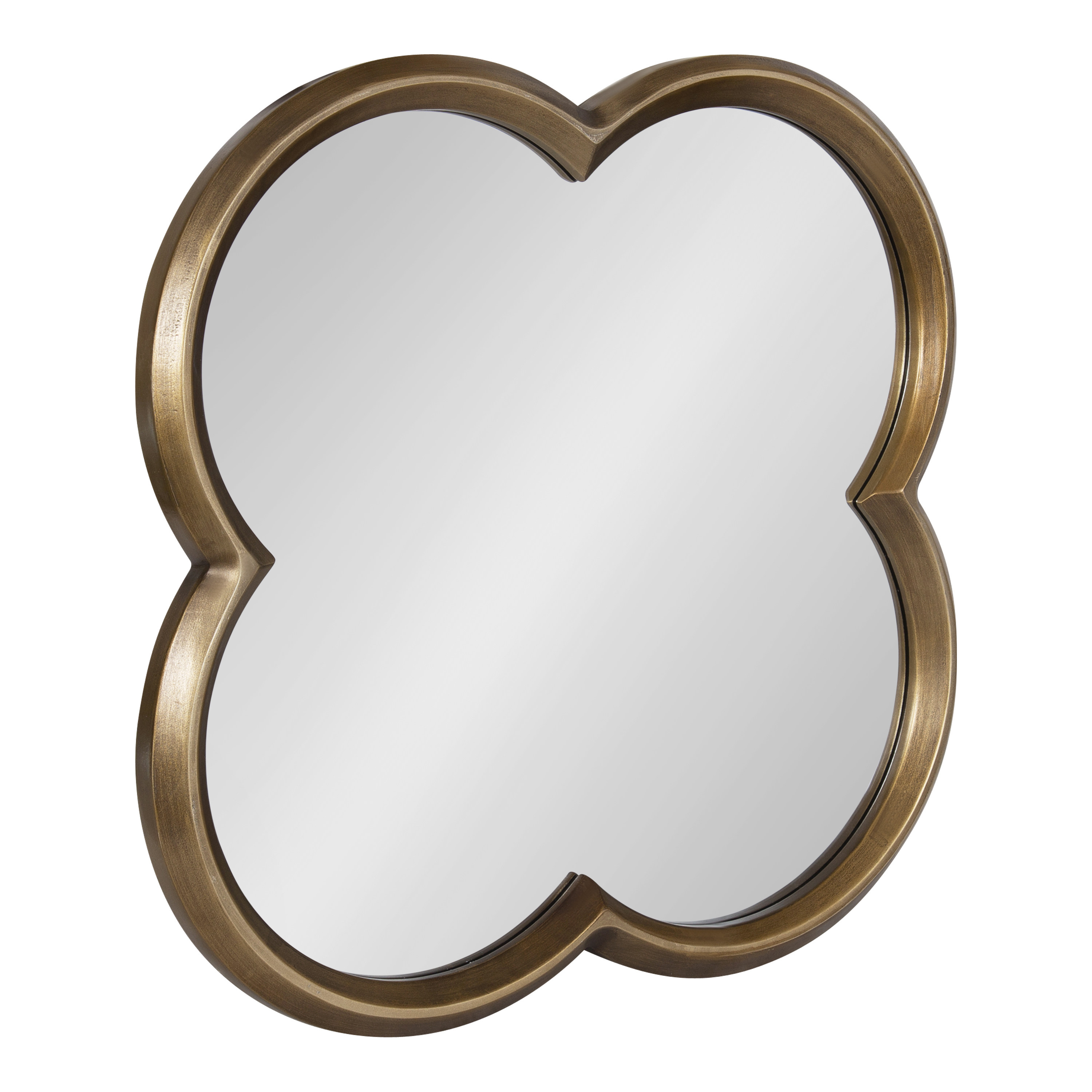 Kate and Laurel Krisi Traditional Scalloped Wall Mirror, 28 x 28, Gold ...