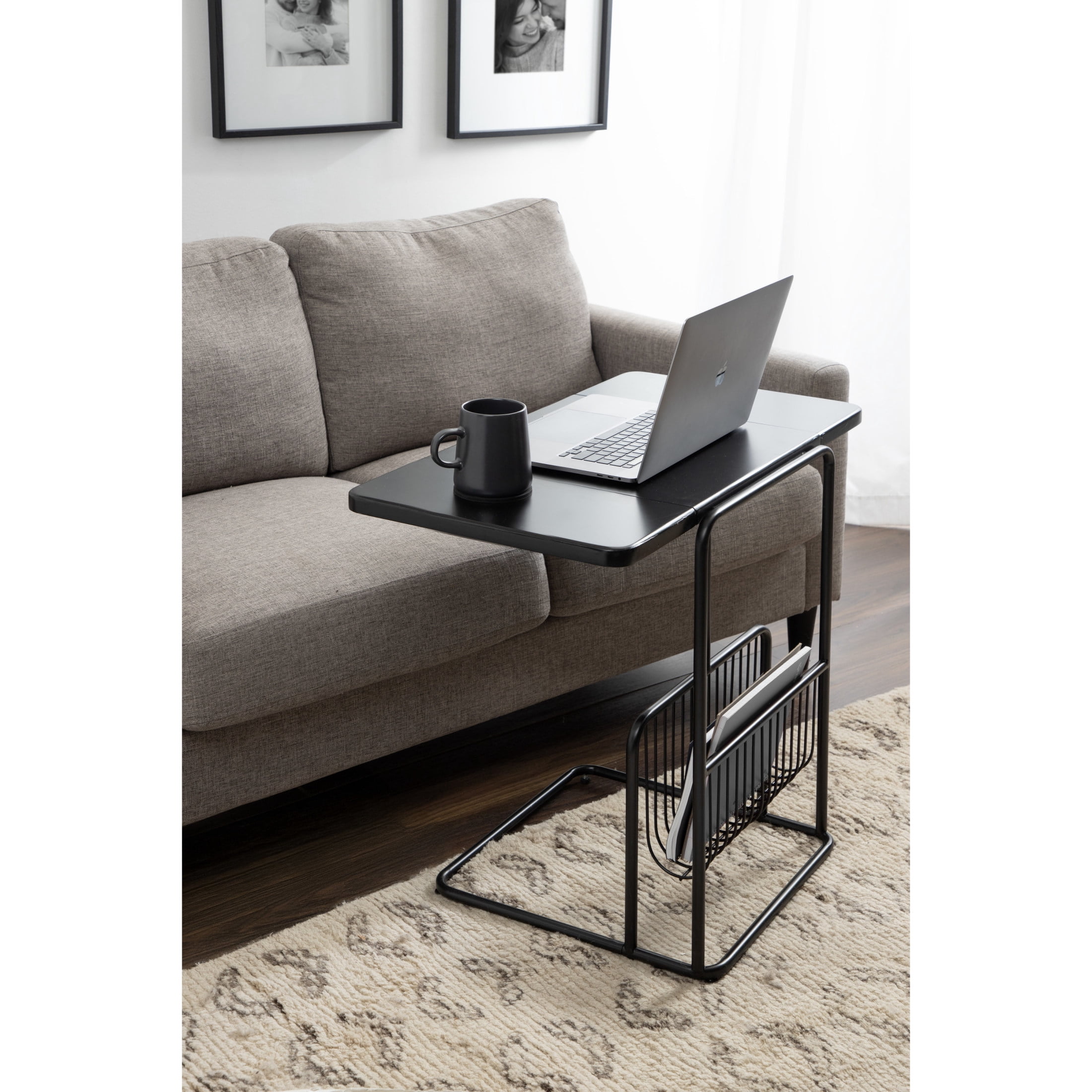 Kate and Laurel Kura Modern Elegant Expandable C-Table, 31 x 17 x 26 ...