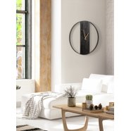 Kate and Laurel Pronte Modern Round Wood and Metal Wall Clock, 22 Inch ...