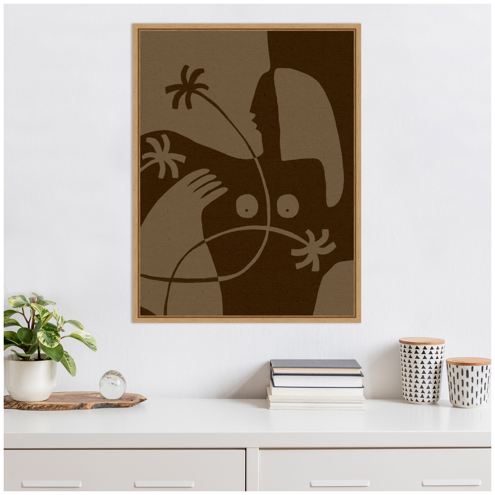 Kate and Laurel The Land Story 6 Framed Canvas Wall Art by Shatha Al ...