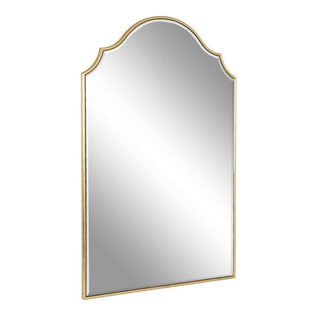 Kate and Laurel Leanna Modern Scalloped Arched Wall Mirror, 24 x 36 ...