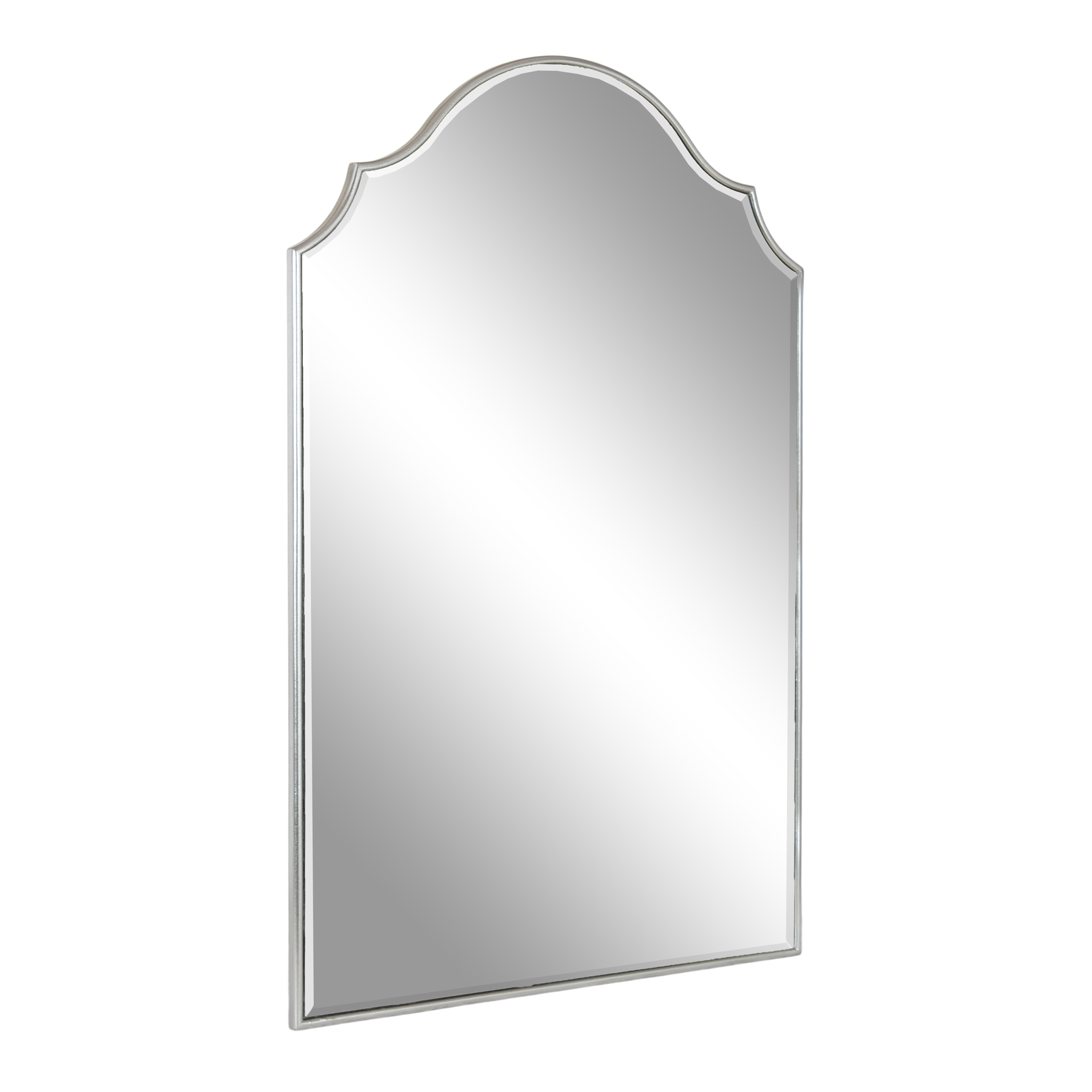 Kate and Laurel Leanna Modern Scalloped Arched Wall Mirror, 24 x 36 ...
