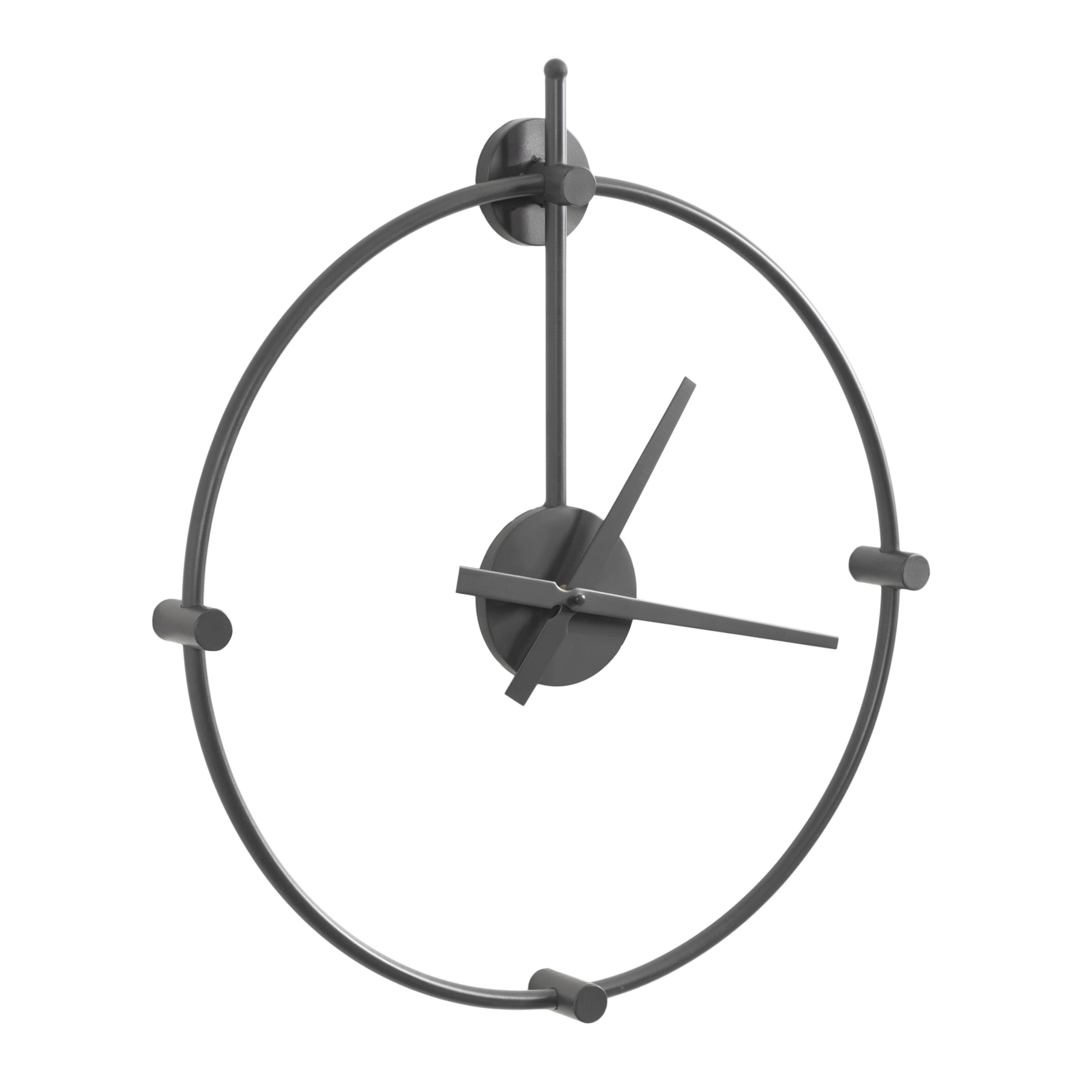 Kate & Laurel Lidor Metal Wall Clock, 22x25, Gray, Battery Operated ...
