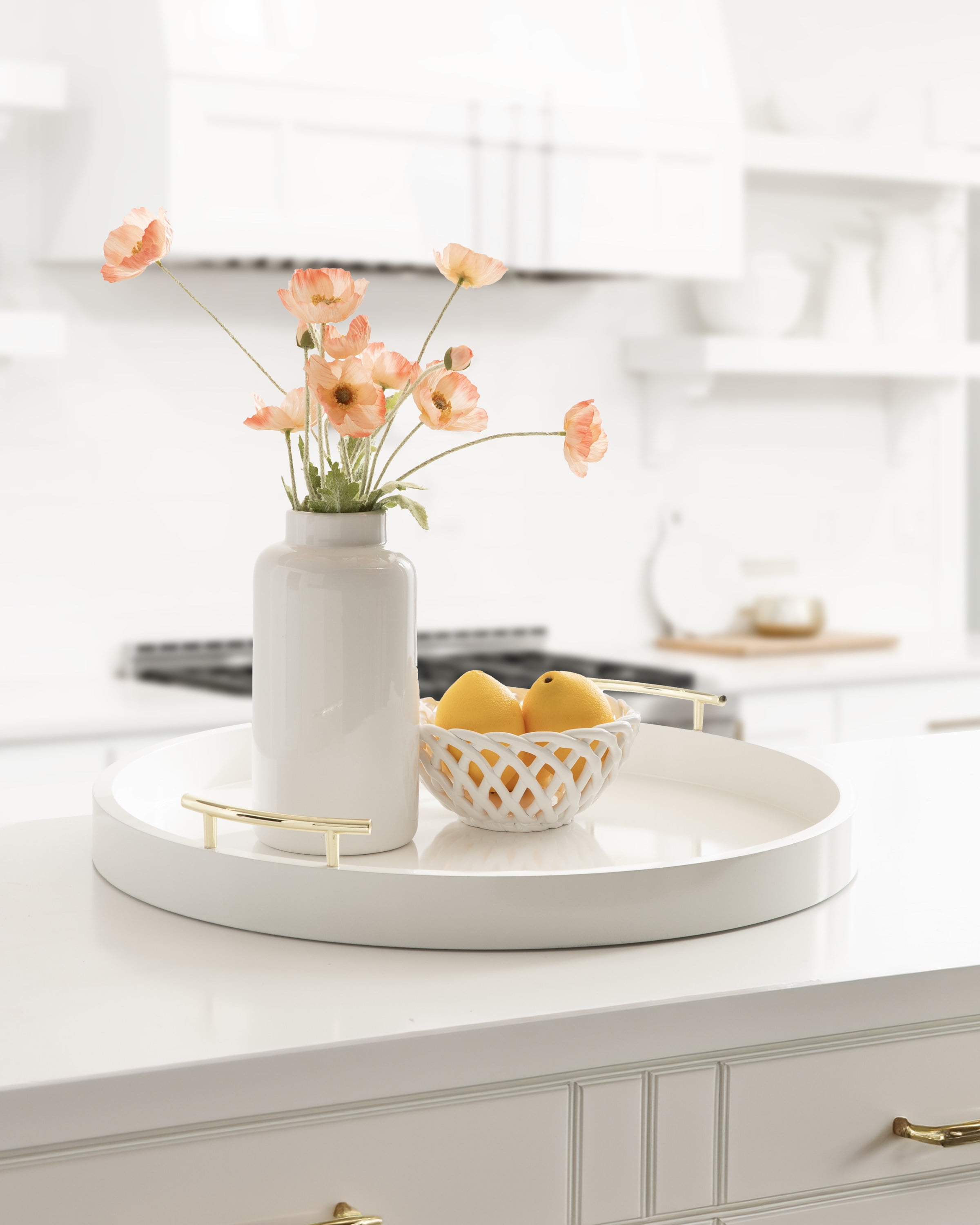 Customer reviews for Kate And Laurel Lipton Modern Round Ottoman Tray ...