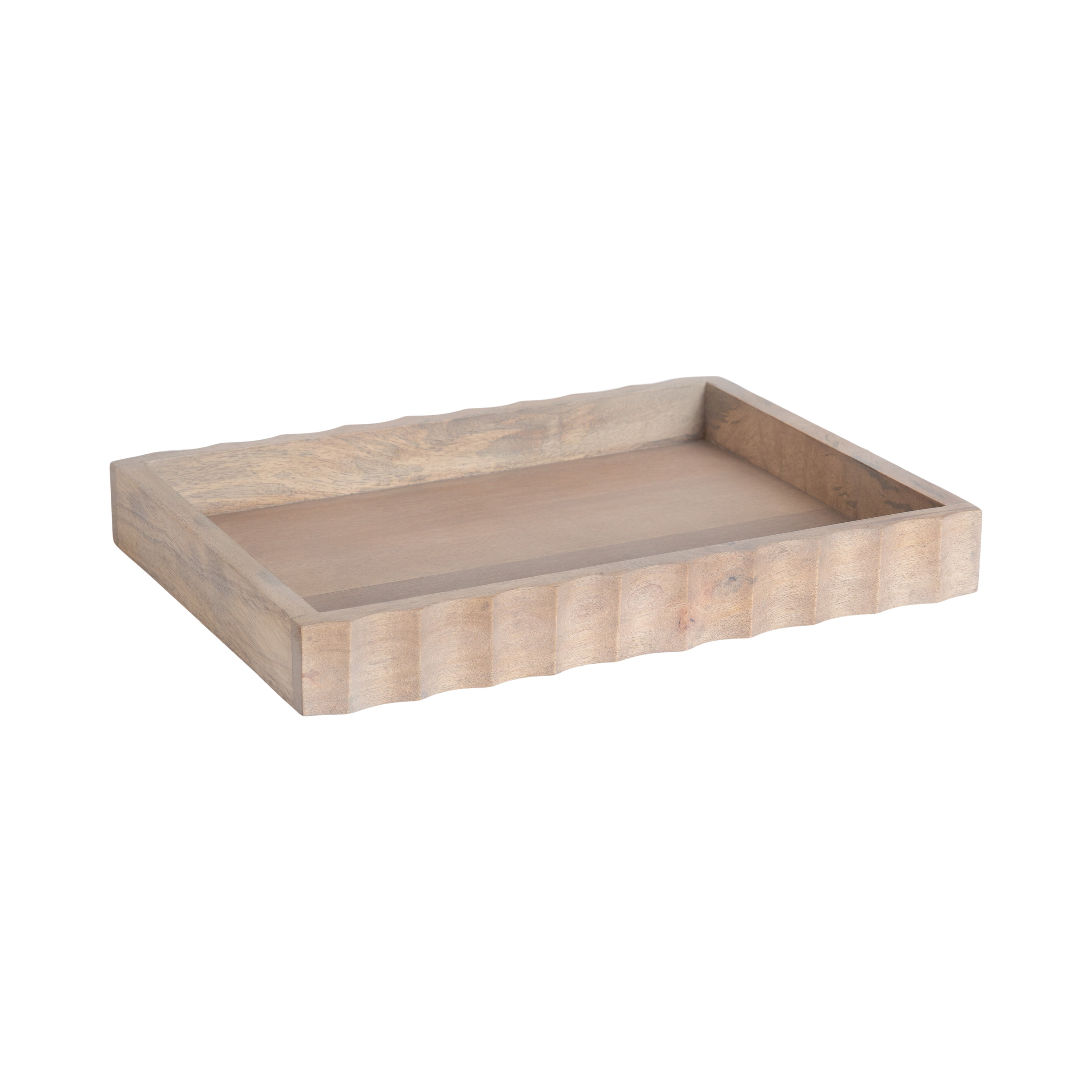 Kate and Laurel Lissi Decorative Rectangle Tray with Wavy Design, 16 x ...