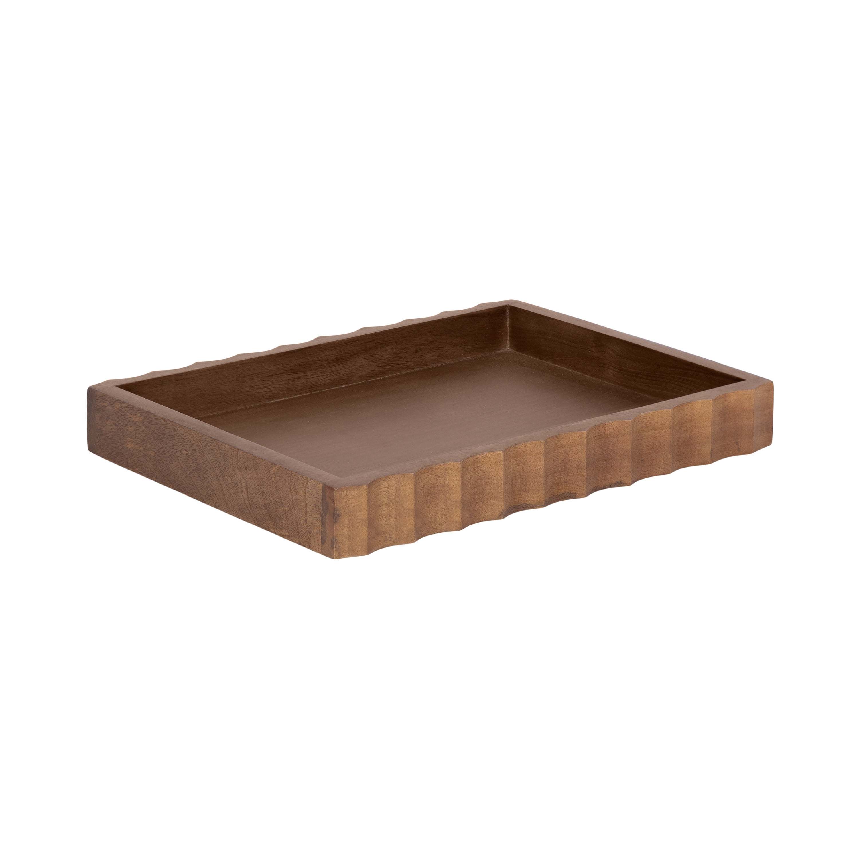 Kate and Laurel Lissi Decorative Rectangle Tray with Wavy Design, 16 x ...