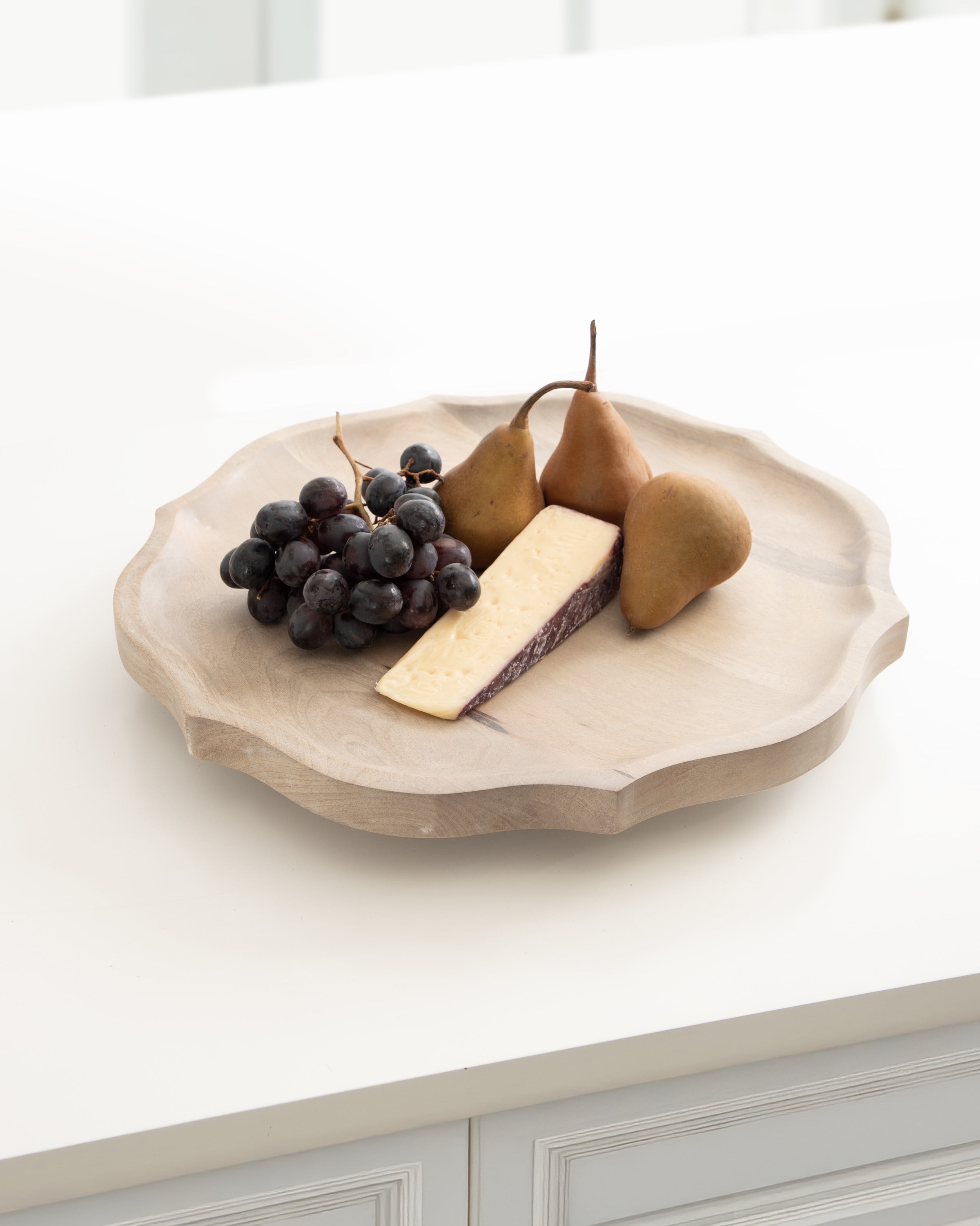 Kate and Laurel Lorah Farmhouse Wood Round Lazy Susan Tray, 16 x 16 ...