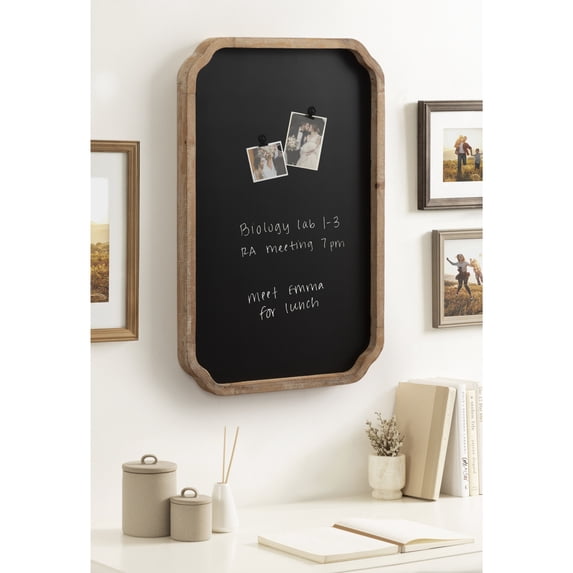 Kate and Laurel Marston Modern Farmhouse Scalloped Magnetic Chalkboard ...