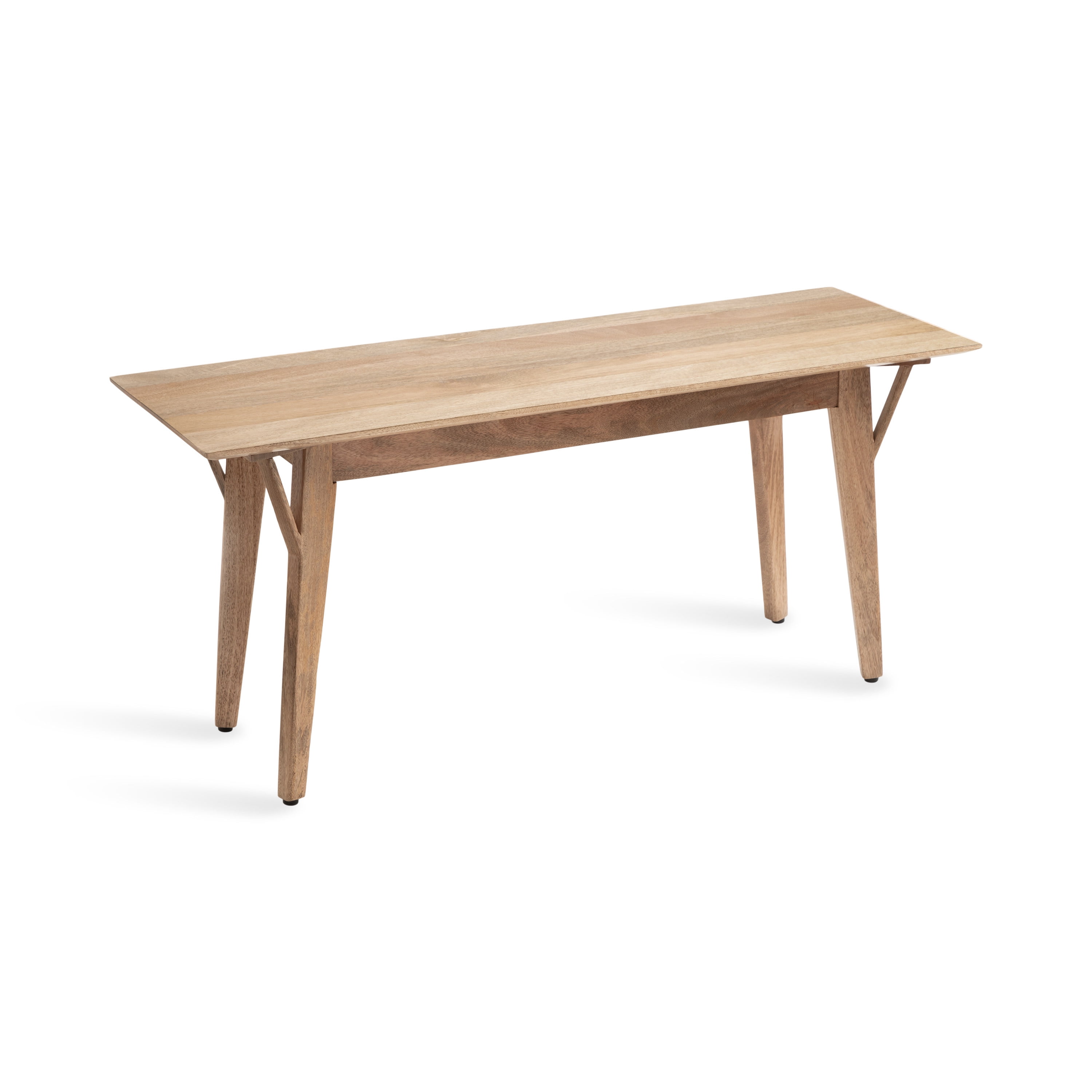 Kate and Laurel McCutcheon Mid-Century Rectangle Wooden Bench, 42 x 14 ...