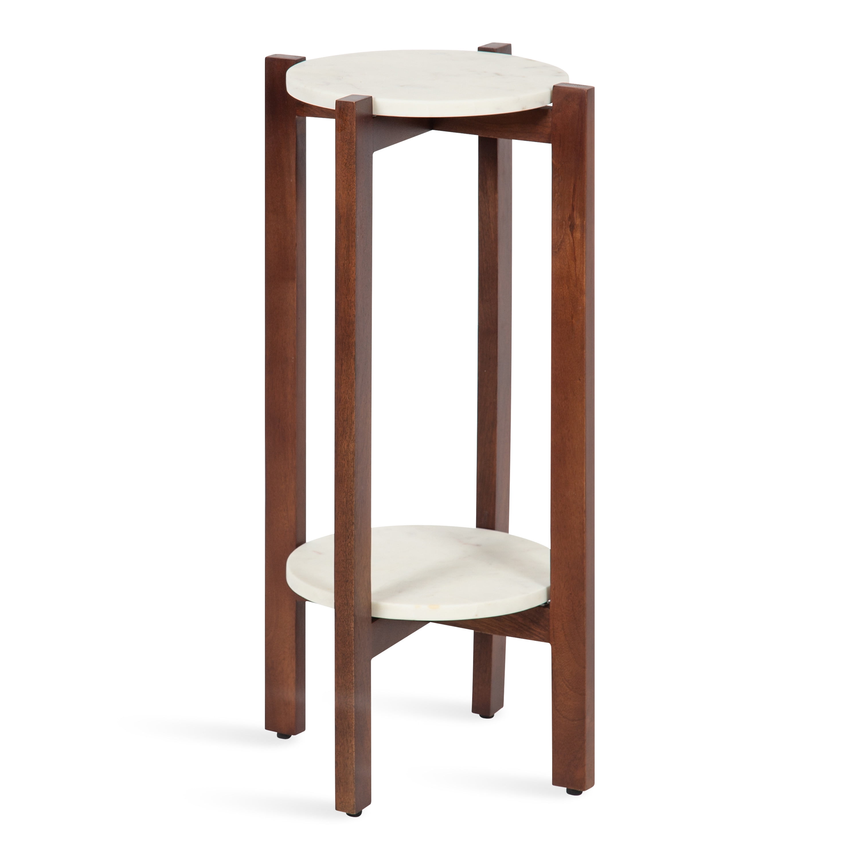 Kate and Laurel Moxley Midcentury Side Table, 12 x 12 x 24, White and ...