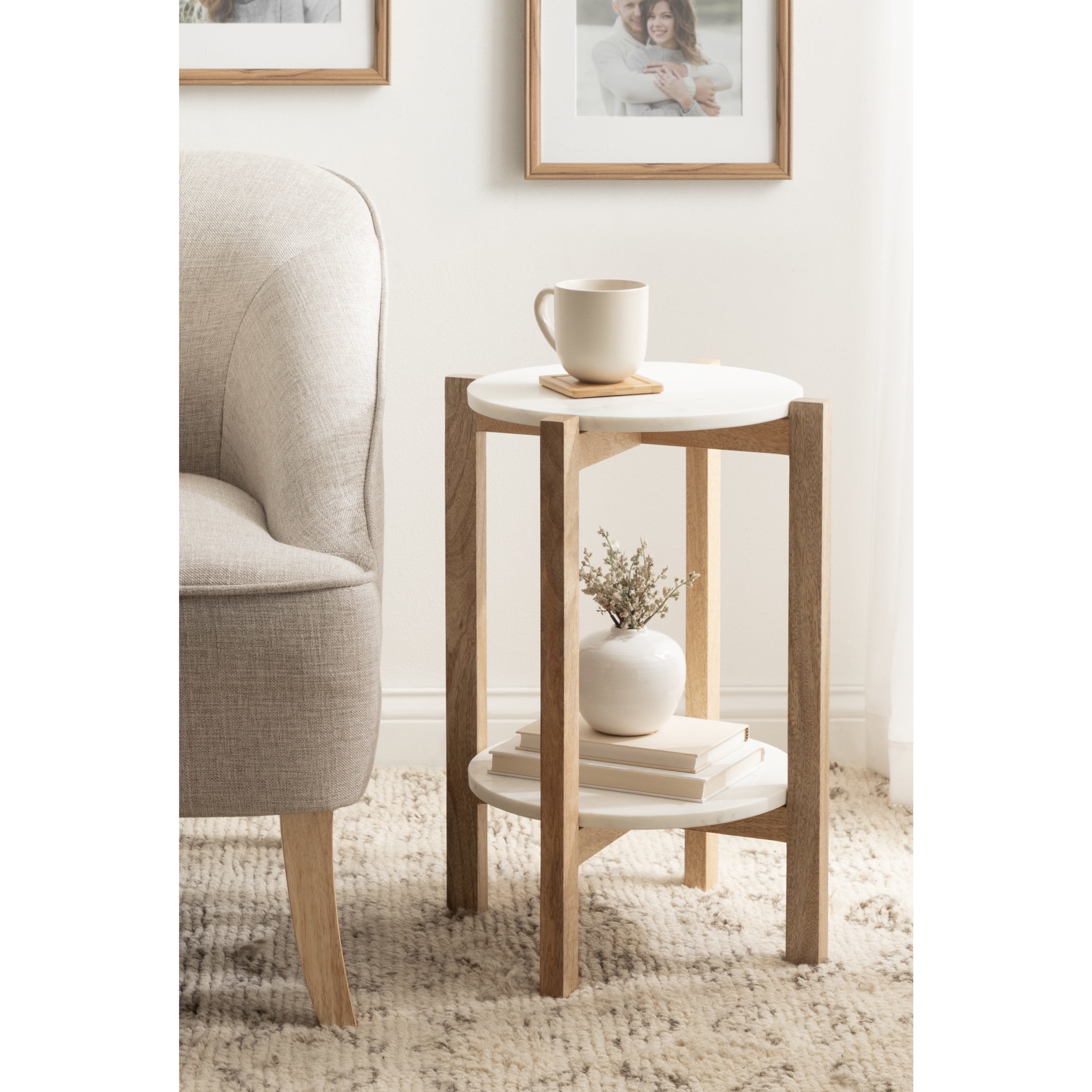 Kate and Laurel Moxley Transitional Round Side Table, 16 x 16 x 22 ...