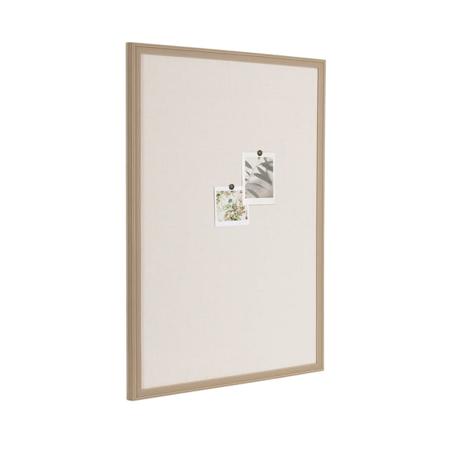 Kate and Laurel Oakhurst Rectangle Framed Linen Fabric Pinboard, 24 x ...