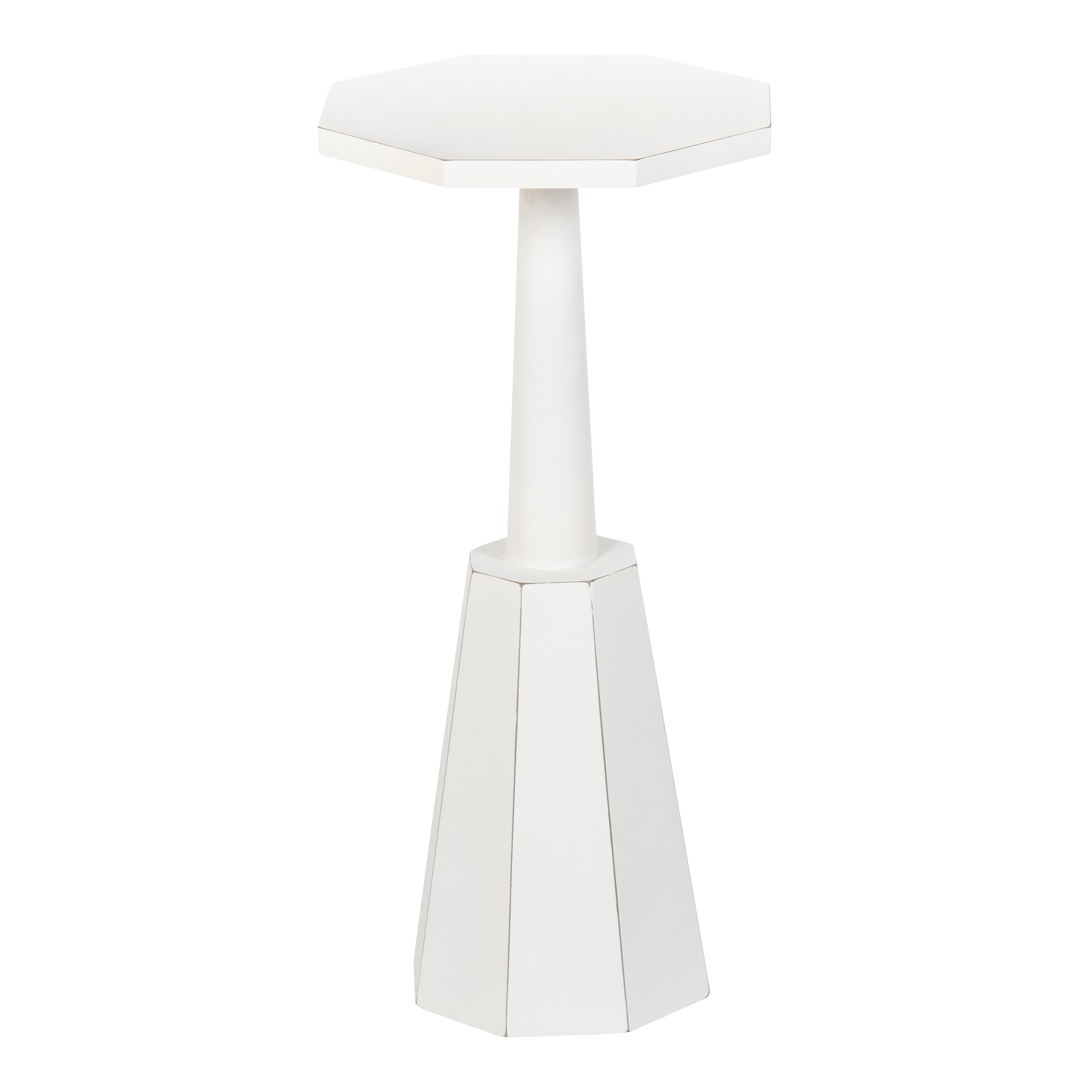 Kate and Laurel Octavia Coastal Accent Drink Table, 11 x 11 x 24, White ...