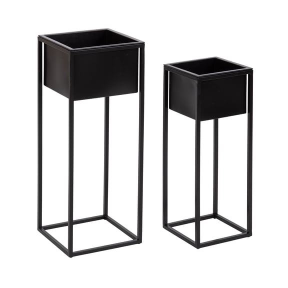 Kate and Laurel Gabi Decorative Glam Metal Planters, 12 x 27, Satin ...