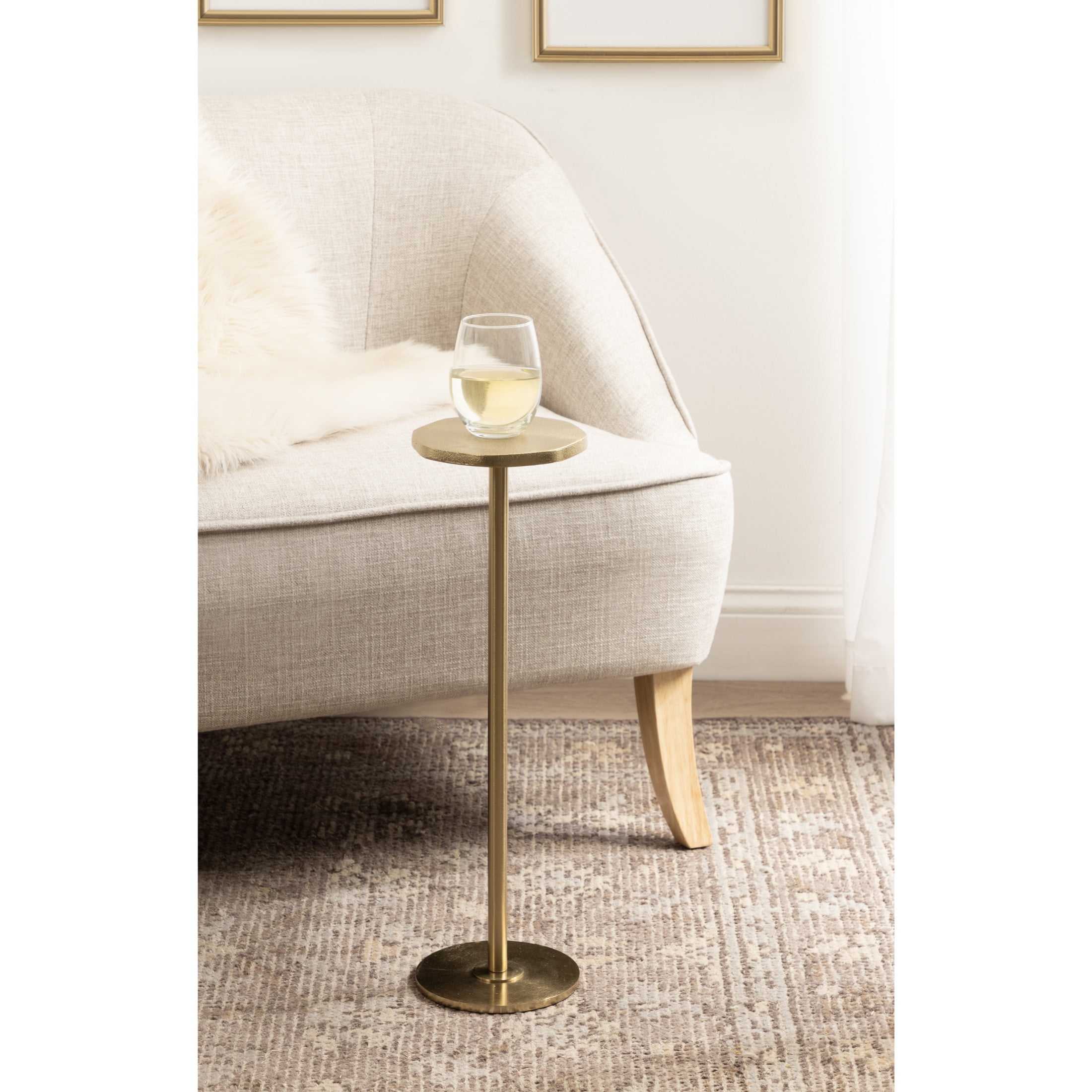 Kate and Laurel Pianka Decorative Modern Pedestal Round Drink Table, 7 ...