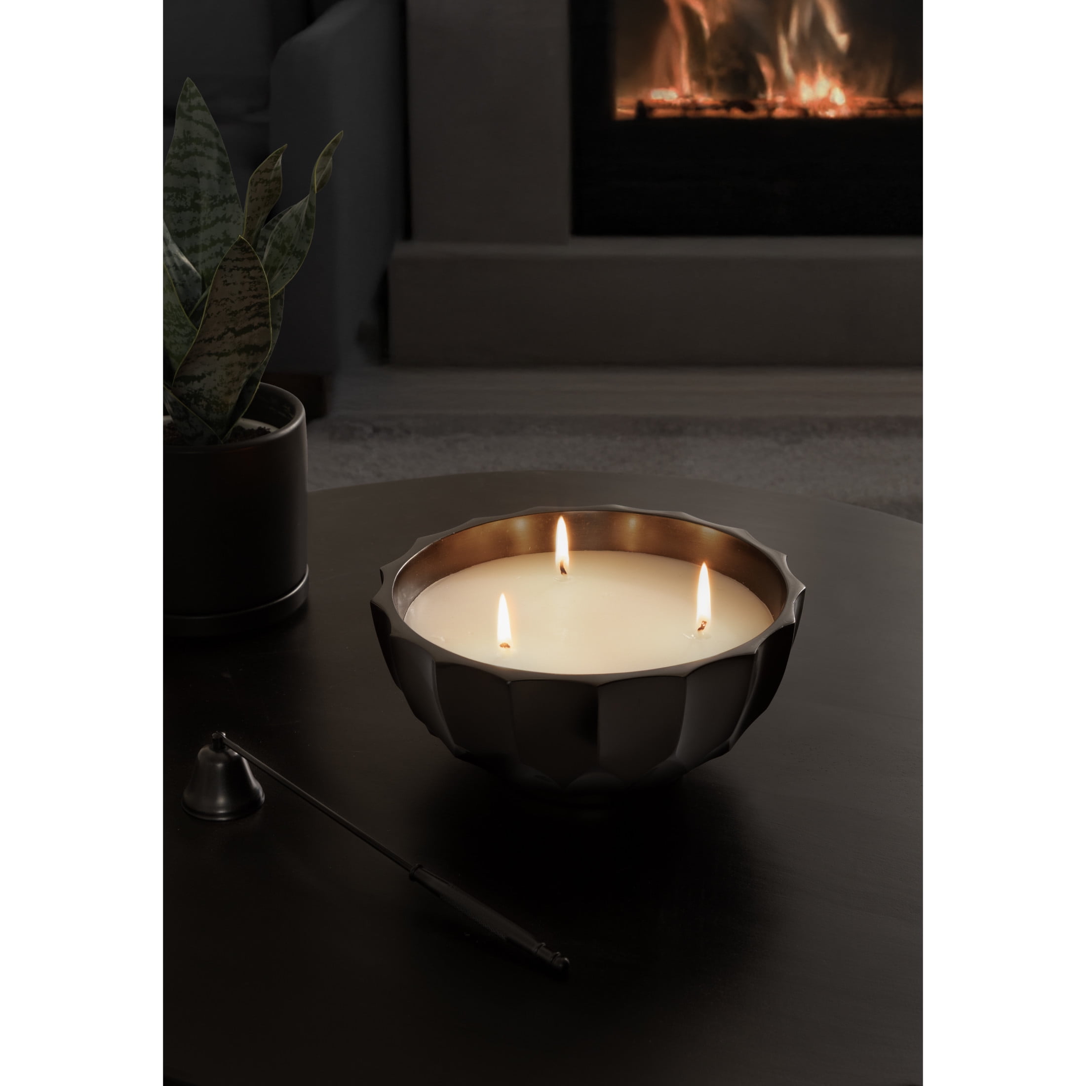 Kate and Laurel Plete Round Pleated Metal Candle Bowl, 8 Inch Diameter ...