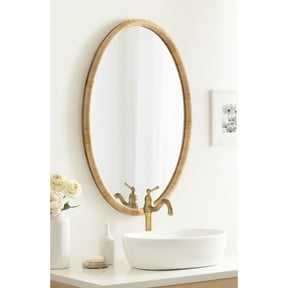 Oasis Grass Oval Rattan Woven Boho Wall Mirror - Walmart.com