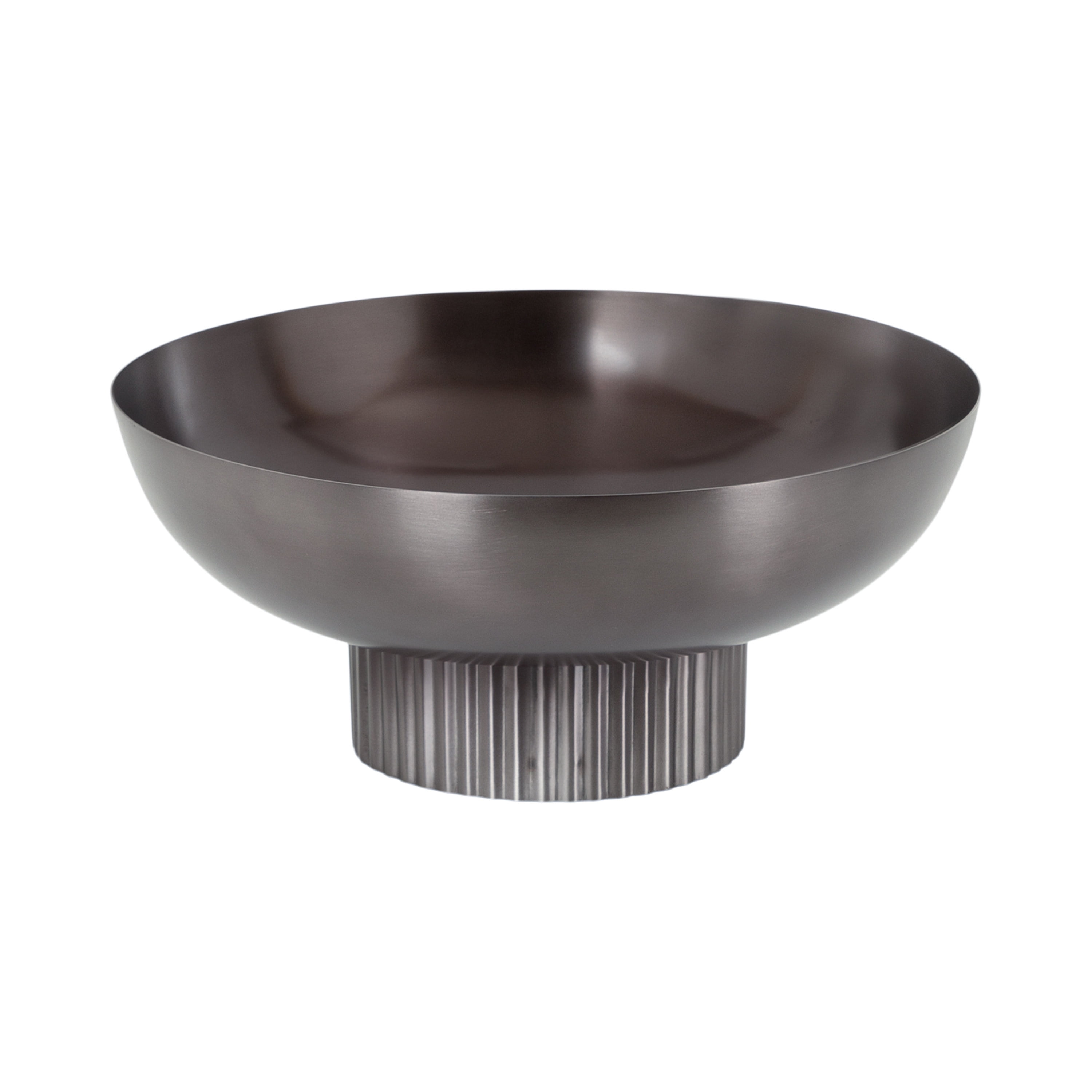 Kate and Laurel Rooks Ribbed Decorative Metal Bowl, 12 Inch Diameter ...