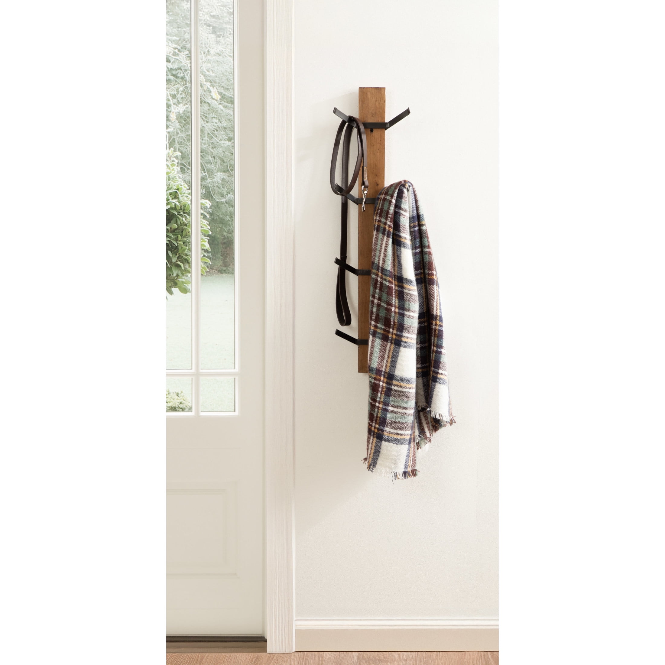Kate and Laurel Rossmore Modern 4-Hook Vertical Wall Hanging Coat Rack ...