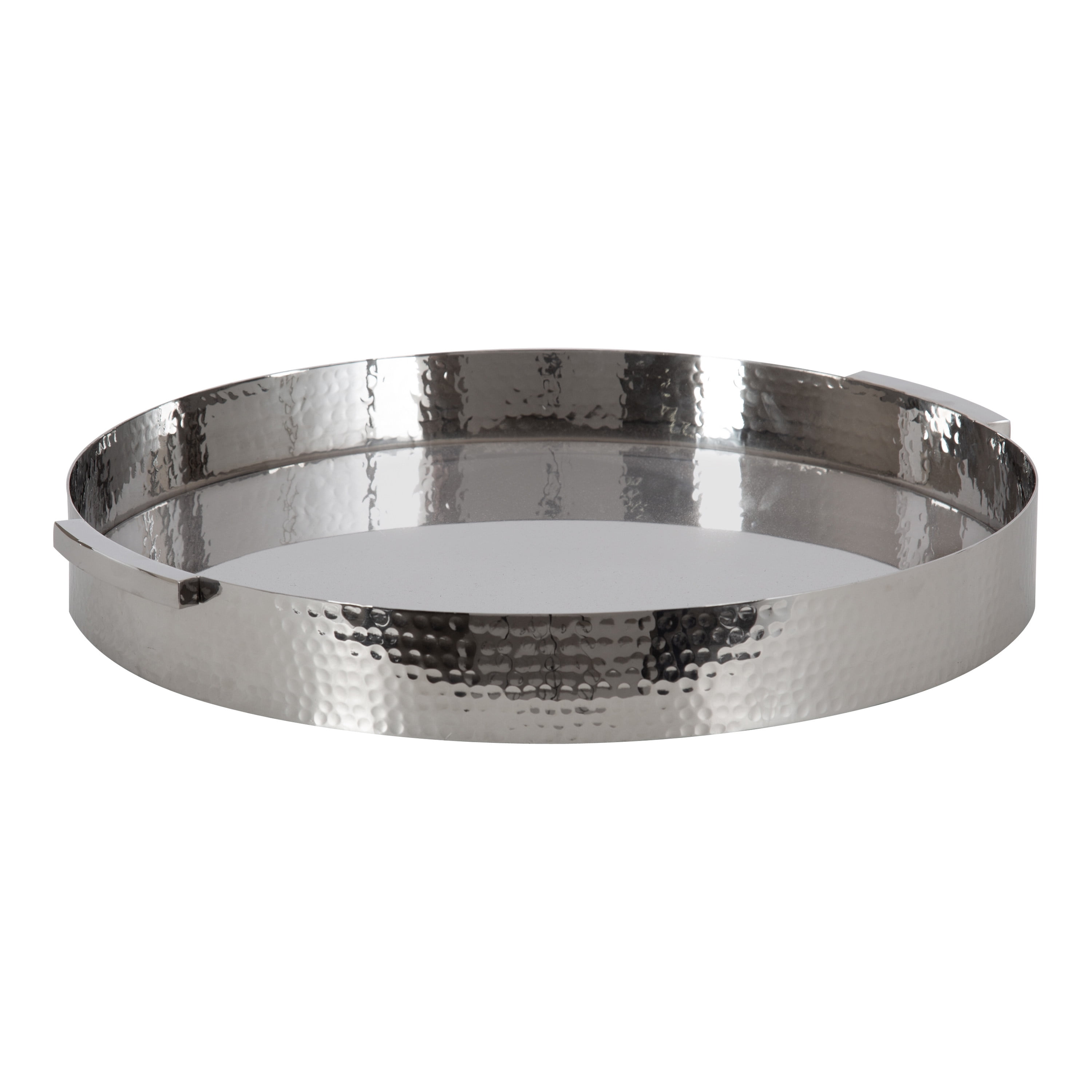 Kate and Laurel Samana Modern Glam Round Metal Tray, 16 Inch Diameter ...