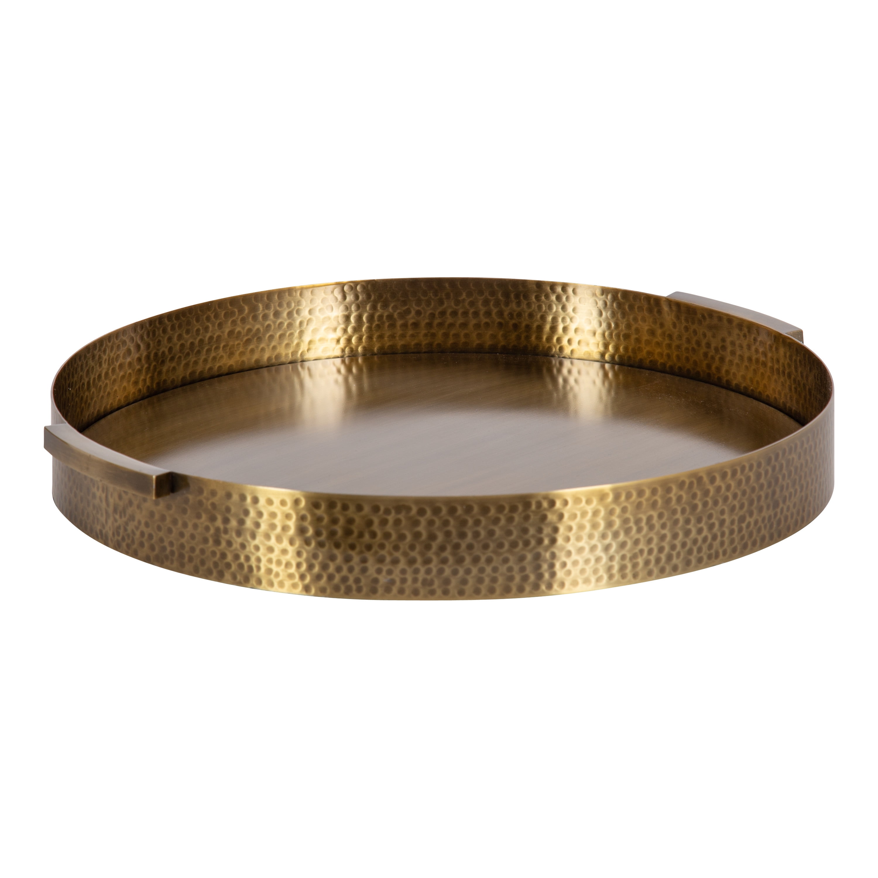 Kate and Laurel Samana Modern Glam Round Metal Tray, 17 Inch Diameter ...