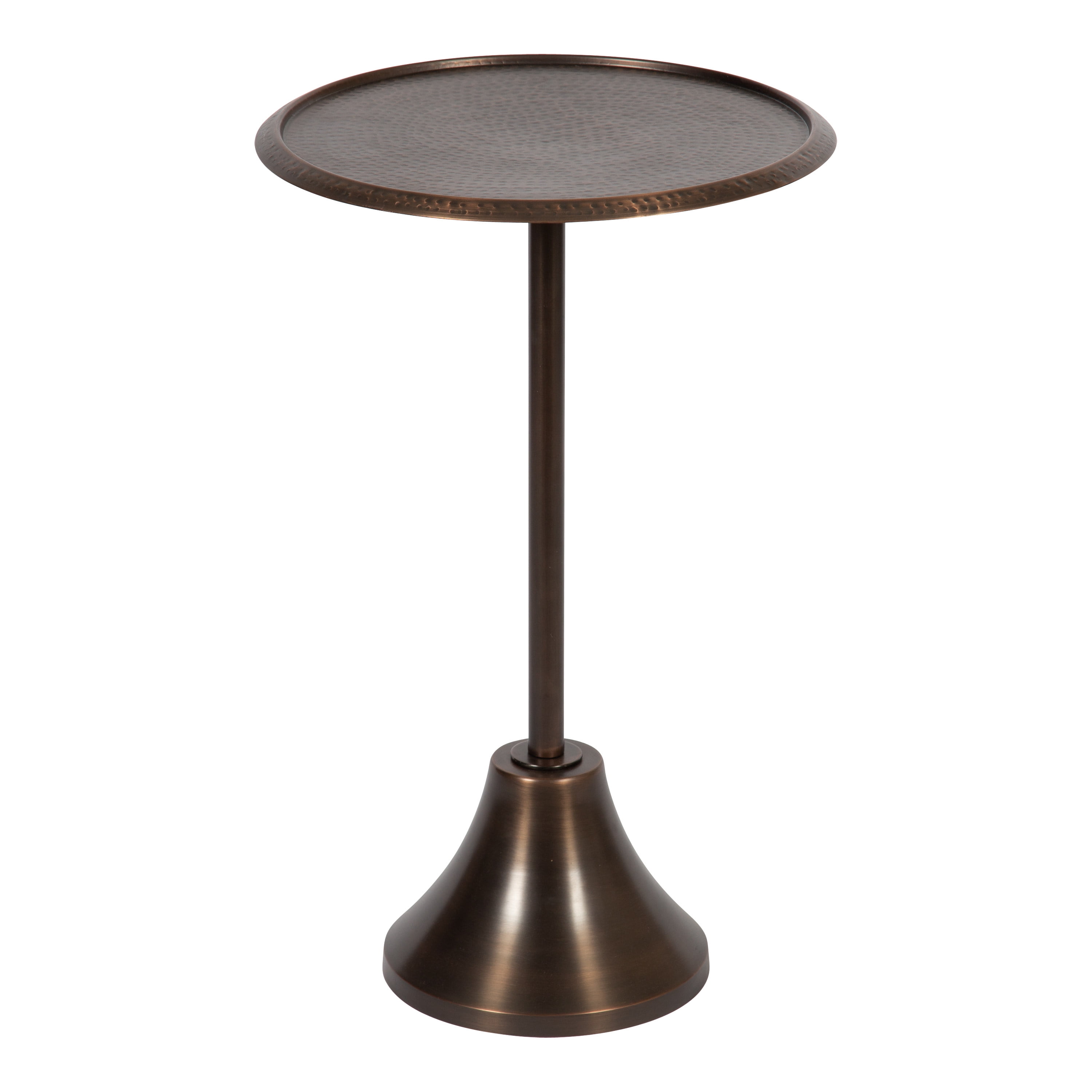 Kate and Laurel Sanzo Modern Pedestal Side Table, 15 x 15 x 24, Bronze ...