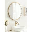 Kate and Laurel Perlina Modern Scalloped Round Mirror, 26 Inch Diameter ...