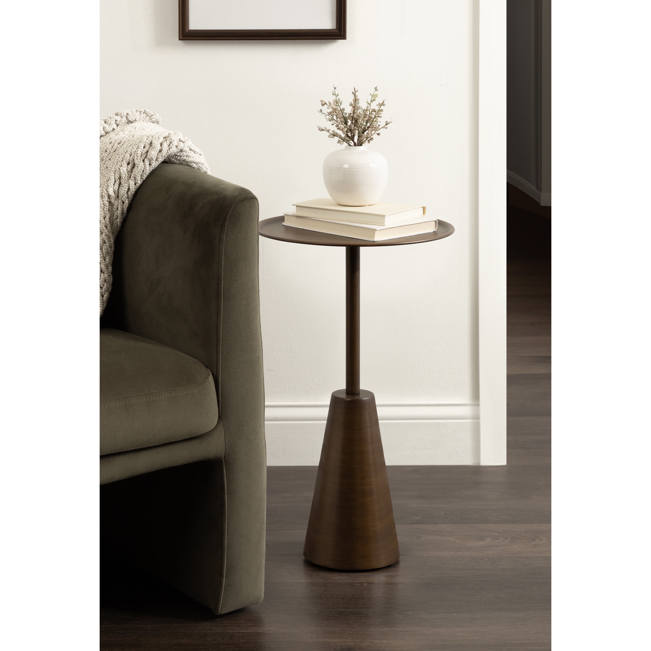Kate and Laurel Sitara Modern Metal Circle Side Table, 14 x 14 x 24 ...