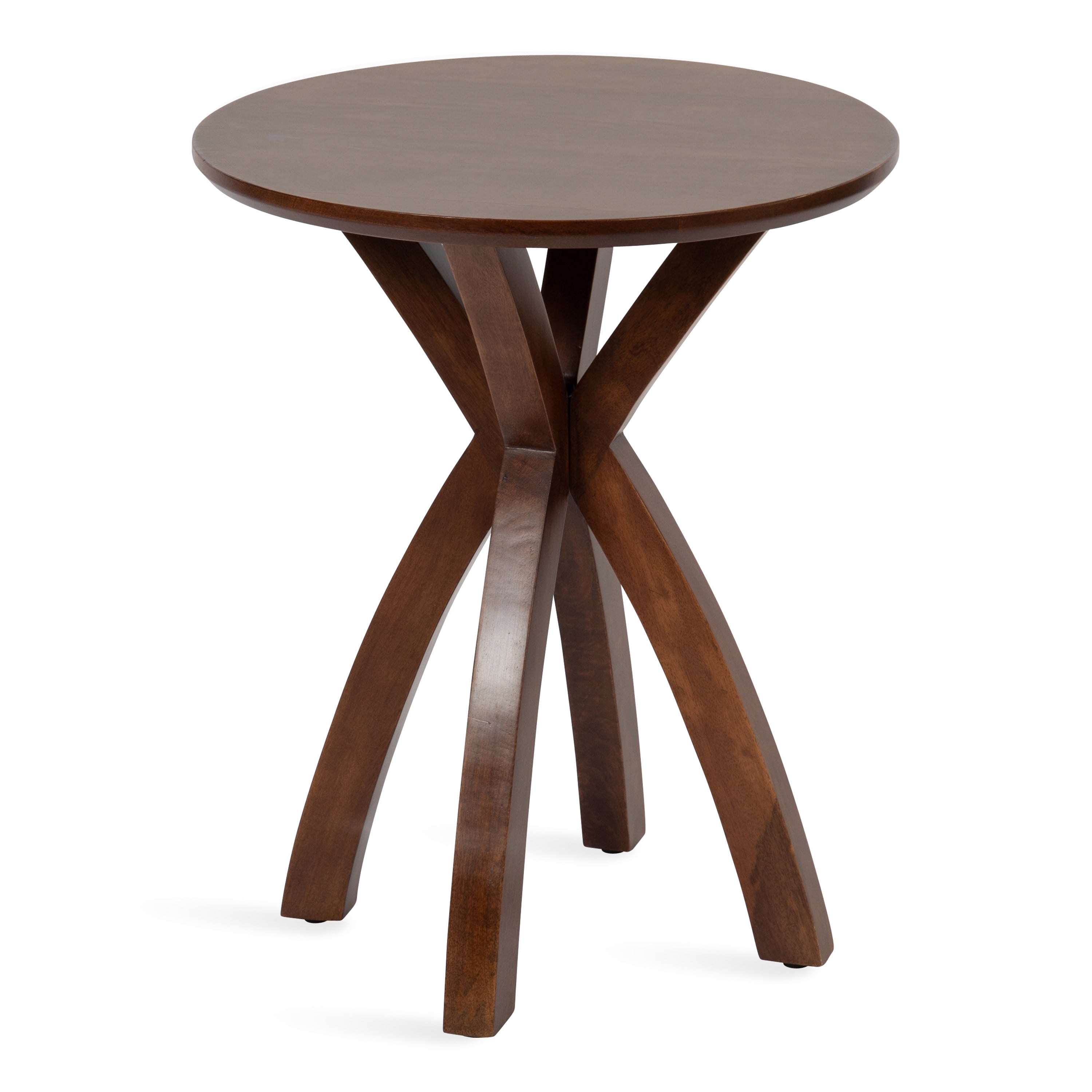 Kate and Laurel Soleyn Mid-Century Side Table, 20 x 20 x 25, Walnut, Decorative End Table With ...